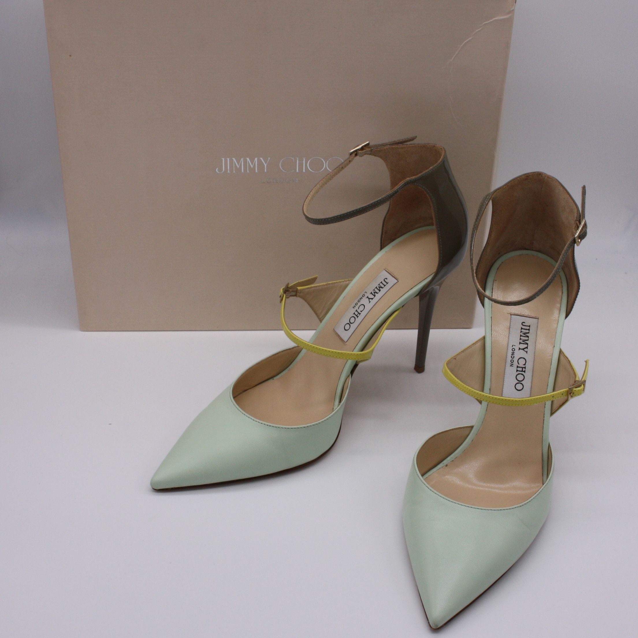Jimmy Choo Typhoon Lime/Lemon/Pebble Kid & Patent Leather Heels | Grailed