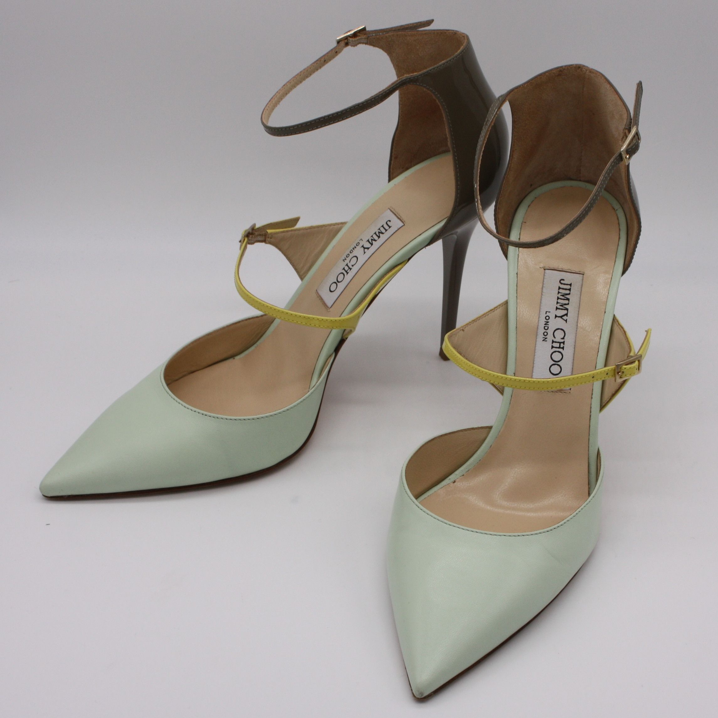 Jimmy Choo Typhoon Lime/Lemon/Pebble Kid & Patent Leather Heels | Grailed