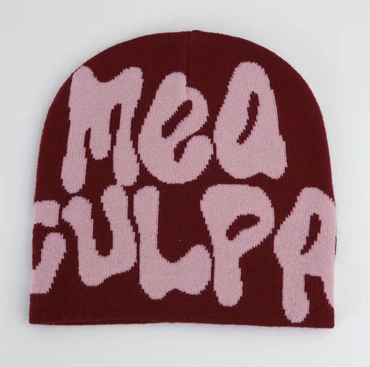 Vintage Wine Red Y2K Beanie | Grailed