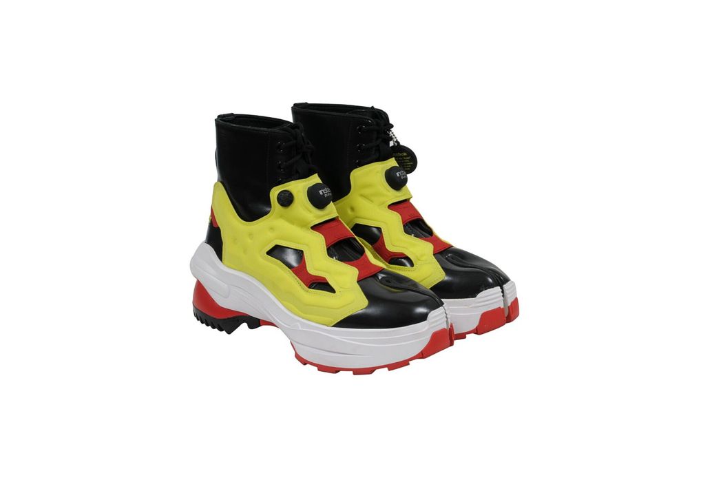 Reebok Black Yellow Tabi Instapump Fury | Grailed