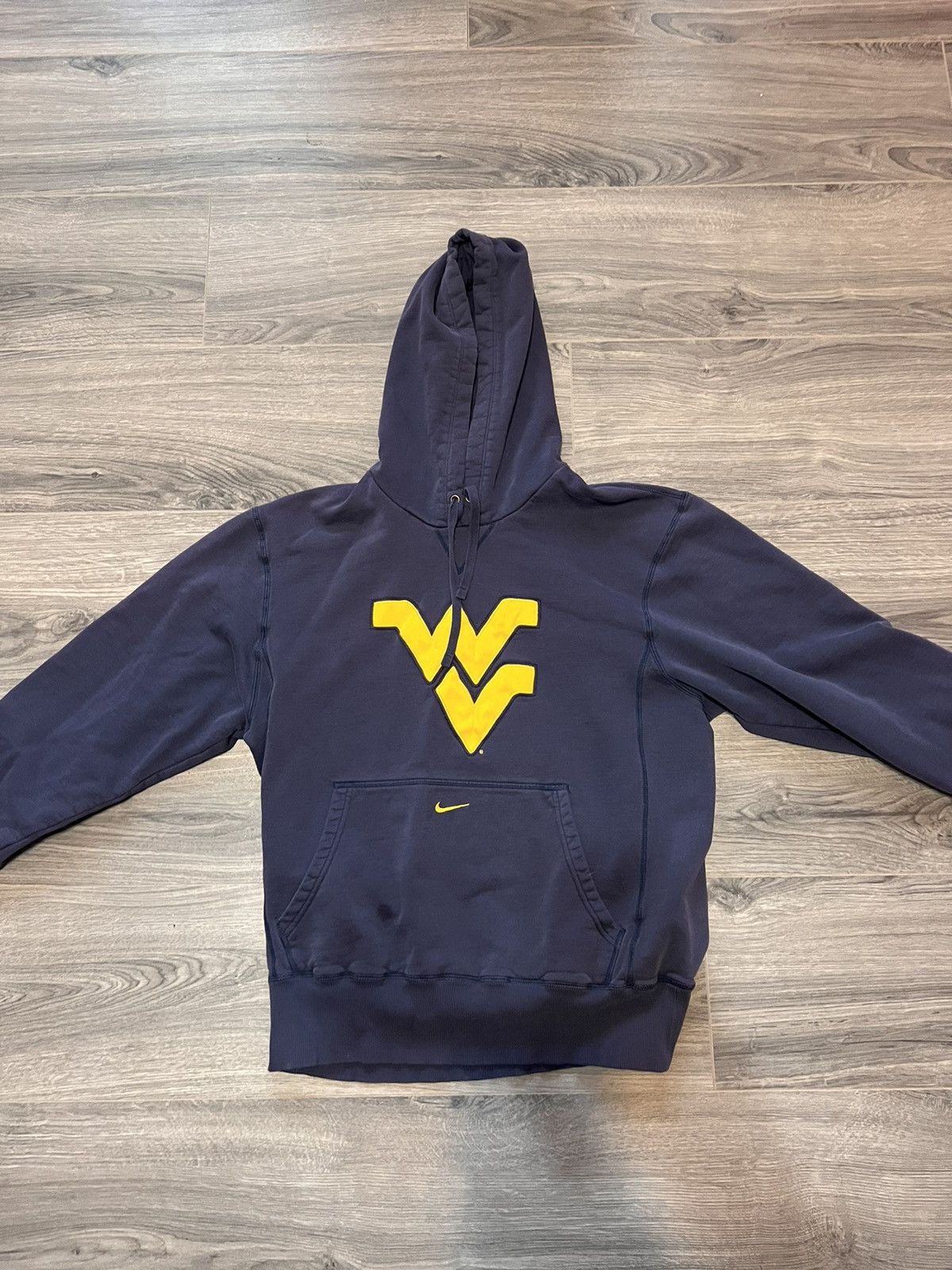 Nike × Streetwear × Vintage Team Nike WVU center swoosh hoodie | Grailed