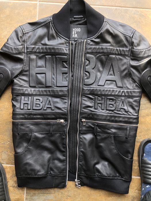 Hood By Air Leather 69 Patch Bomber Jacket | Grailed