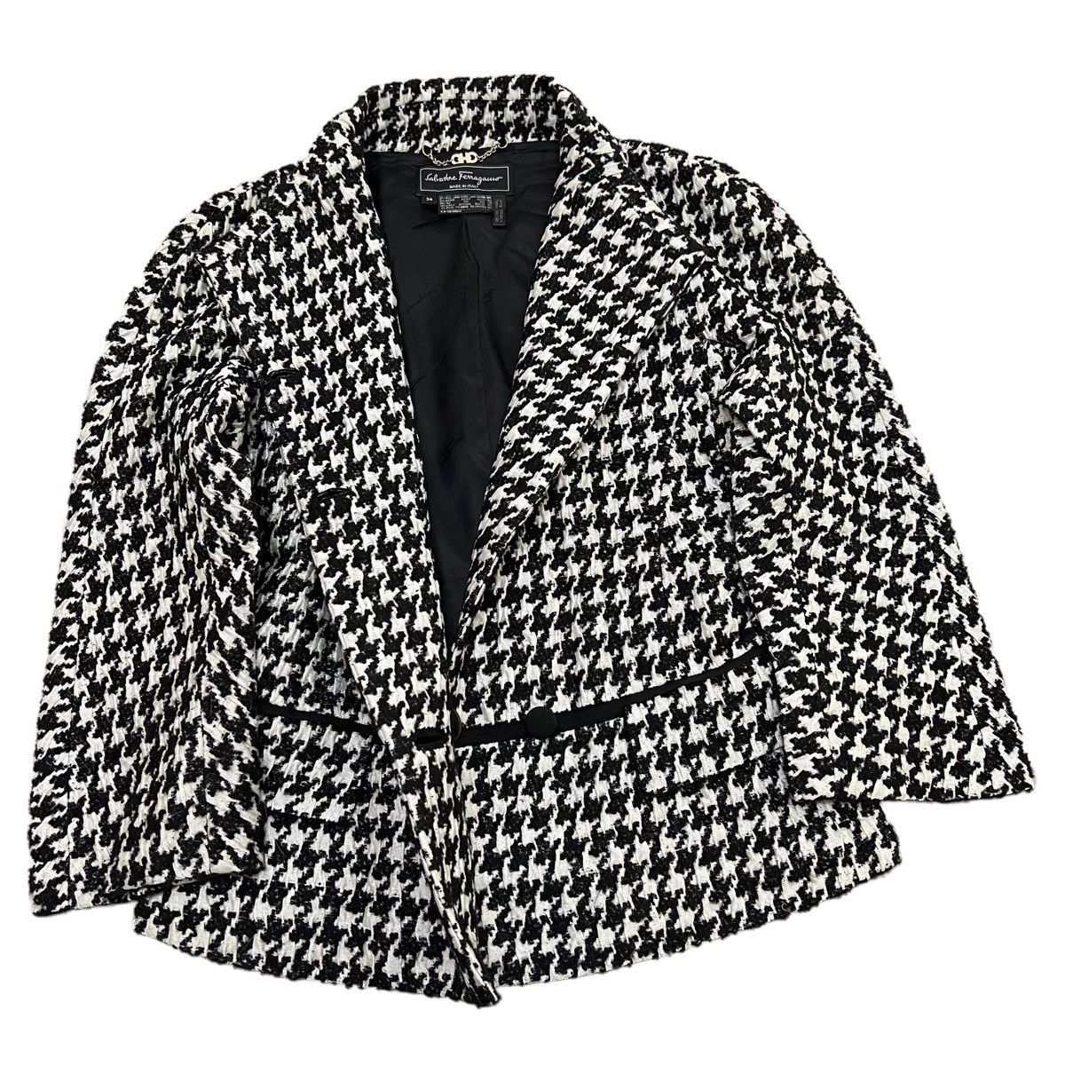 Salvatore Ferragamo 🔥salvatore Ferragamo Houndstooth Jacket Made In