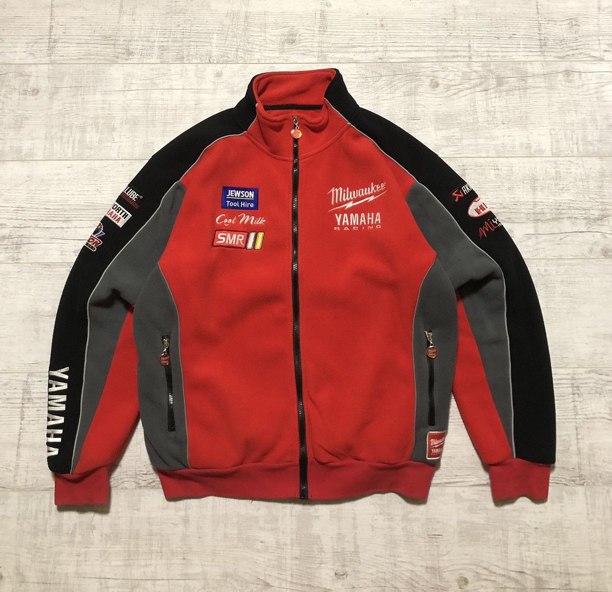 Vintage Vintage Yamaha Racing Fleece Sherpa Jacket Big Logo | Grailed