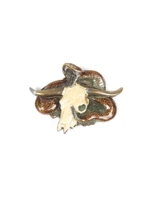 Vintage Vintage 1990 Skull and Snake Belt Buckle | Grailed