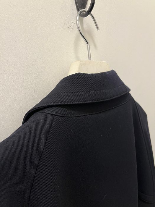 Celine Trench Double Yoke Button Long Coat in Dark Navy Color | Grailed