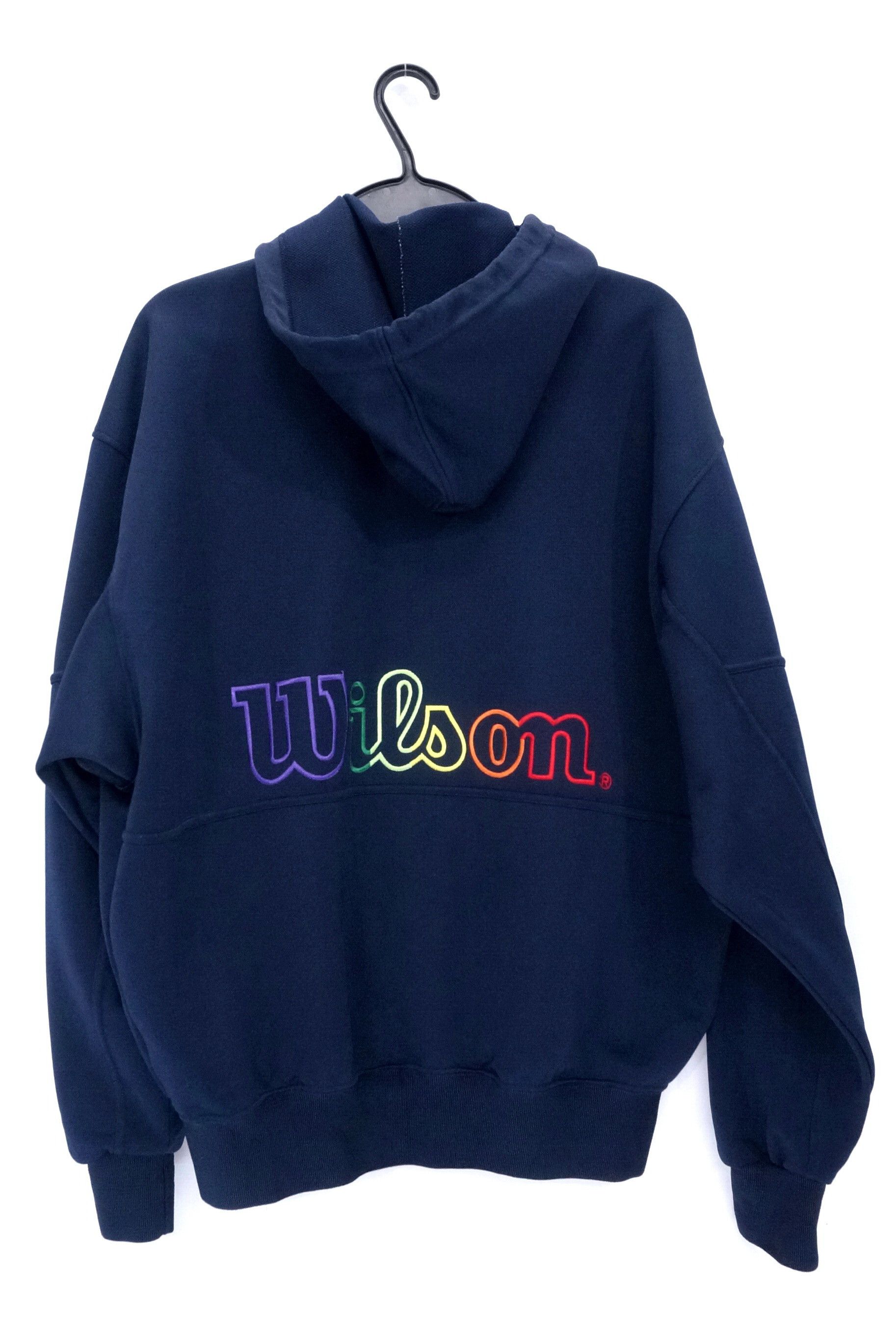 Wilson Vintage WILSON Rainbow Embroidered Big Logo Hoodie Jacket | Grailed