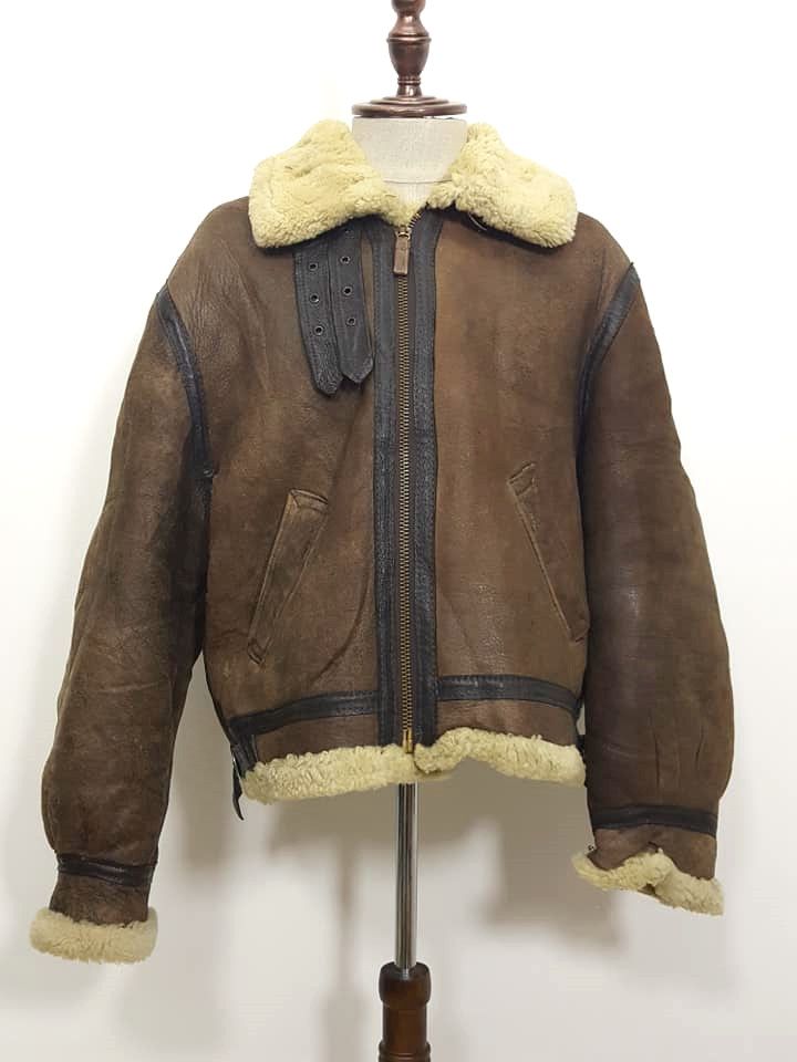 Schott TYPE B-3 VINTAGE BOMBER SHEEPSKIN USAAF AVIATOR COCKPIT JKT ...
