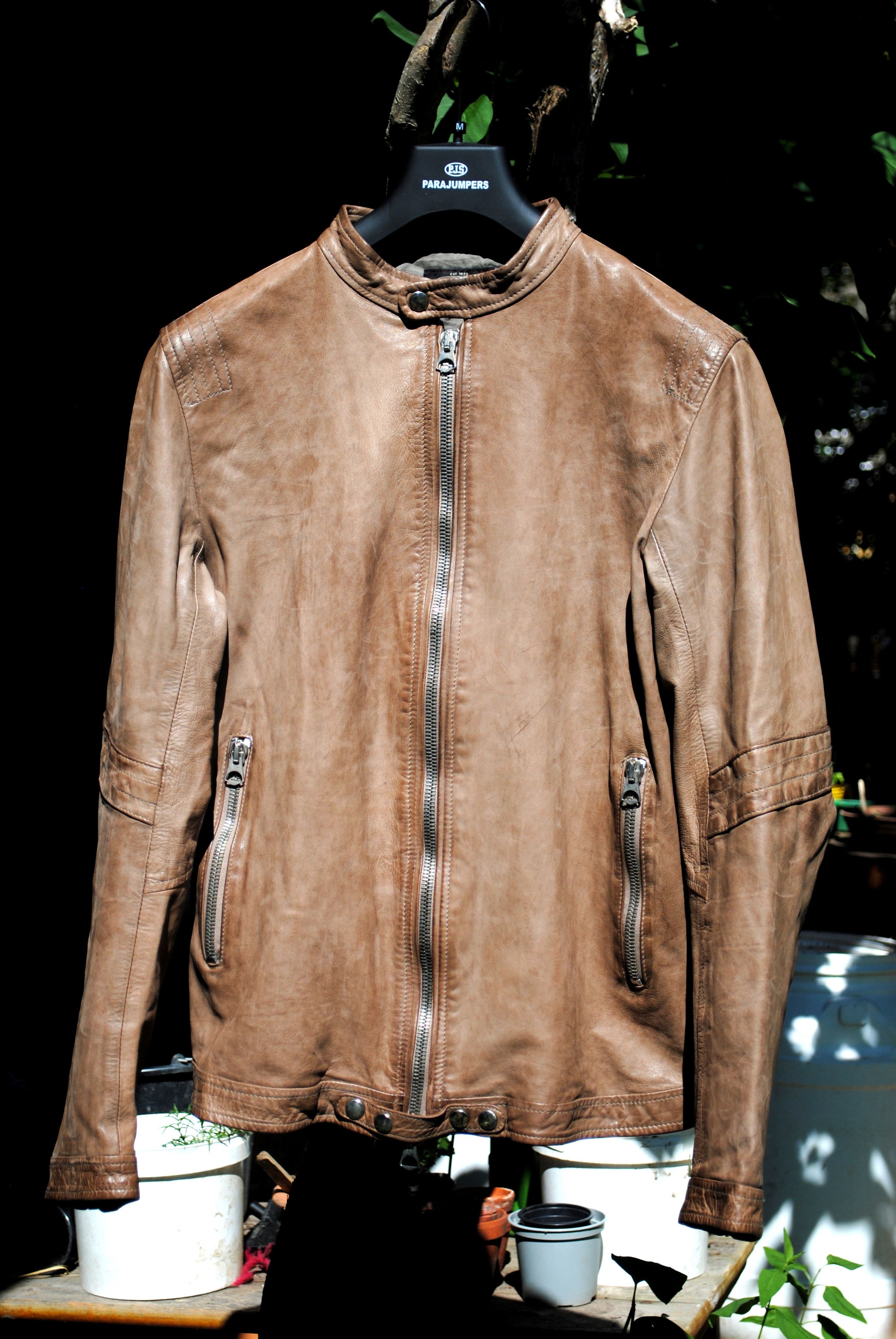 RRL Ralph Lauren Double RL Leather Cafe Racer Biker Moto Jacket | Grailed