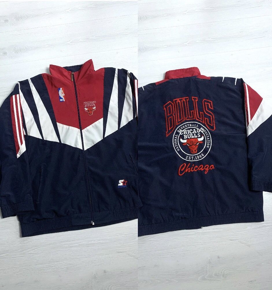 Vintage NBA Chicago Bulls Starter Vintage Embroidered Logos Jacket ...