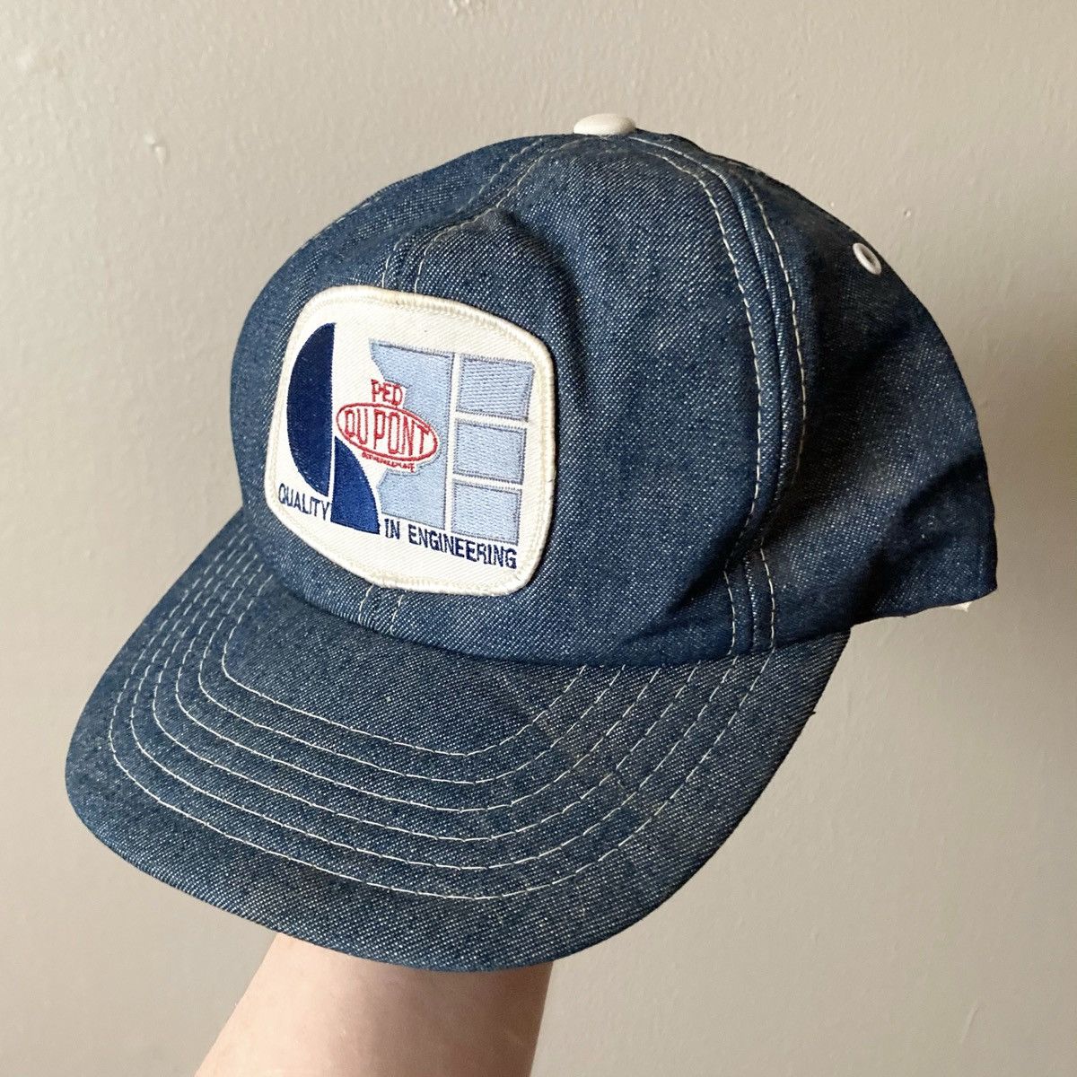 Vintage Vintage Du Pont denim snapback hat | Grailed