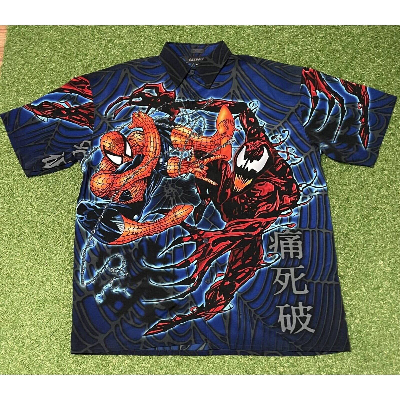 Changes Vintage 2001 Marvel Comics Spider-Man All Over Print Large ...
