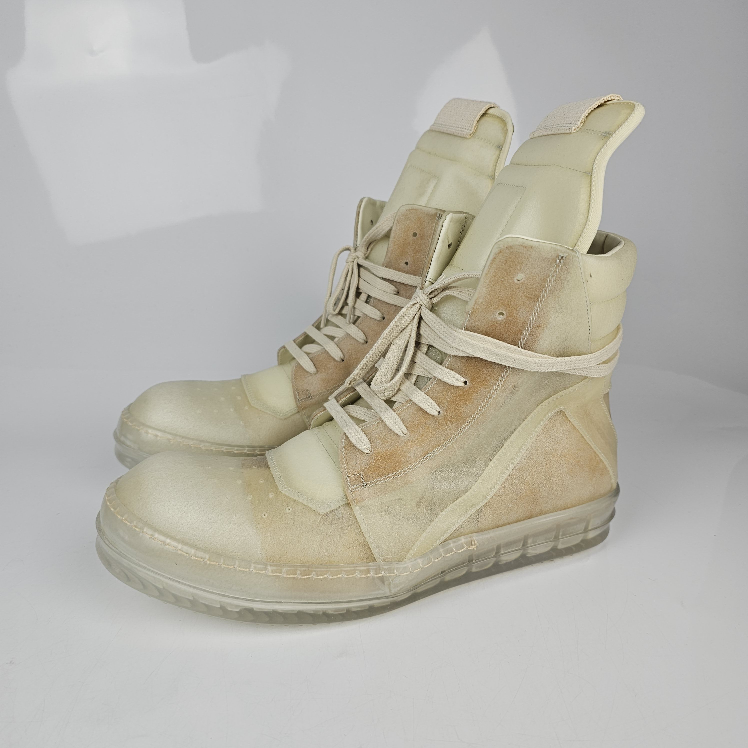 Rick Owens Rick Owens Geobasket Natural/Clear Sneakers New SS23 40 ...