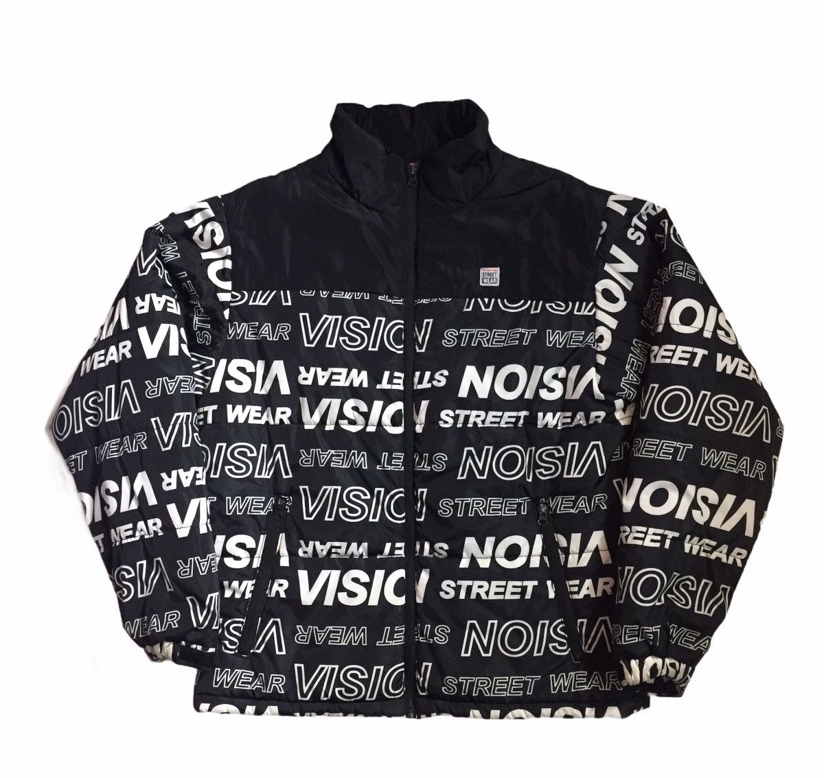 Vision Streetwear VISION STREET WEAR FULL PRINT LOGO PUFFER JACKET ...