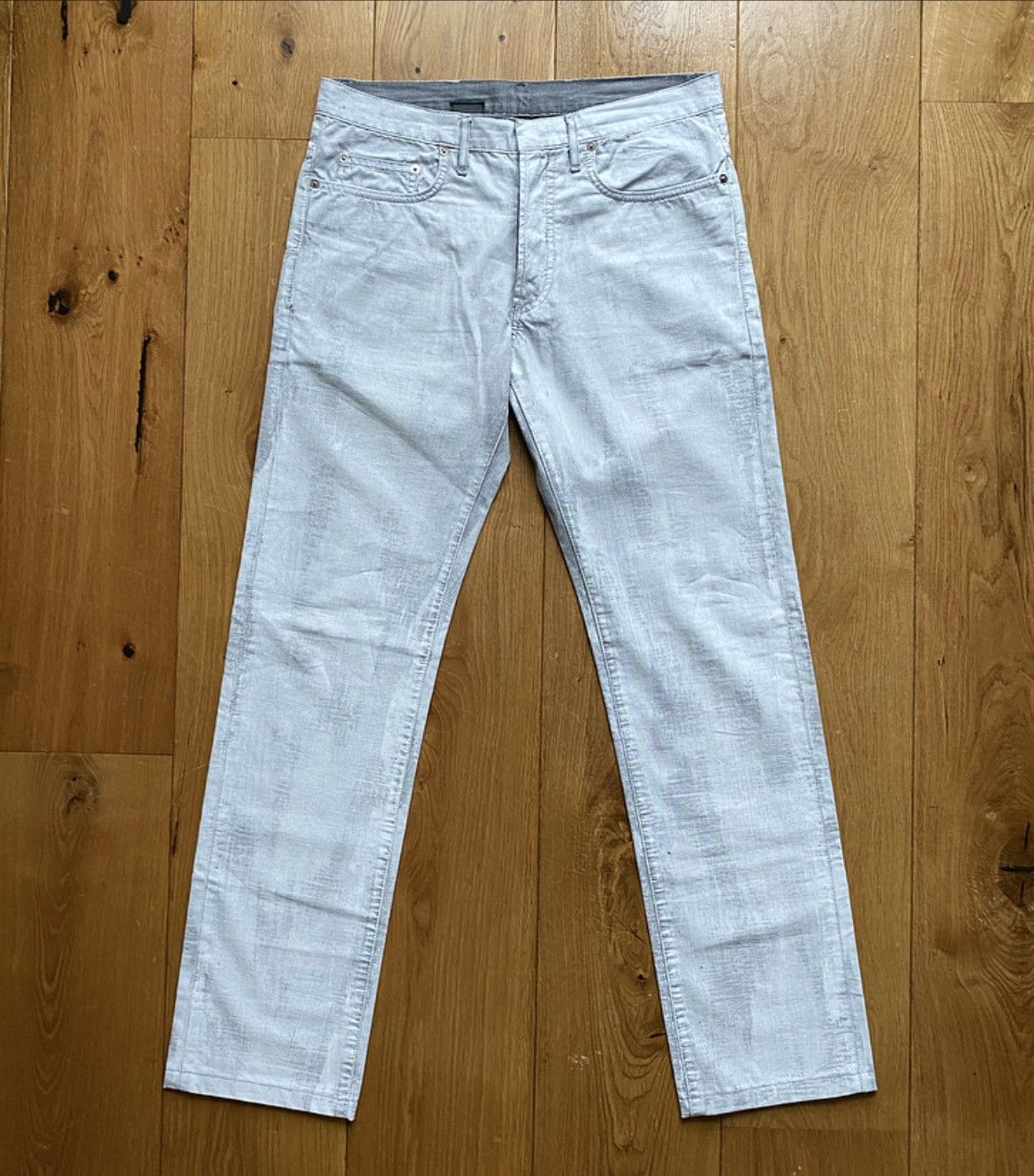 Dior Dior Homme SS10 White Painted Jeans | Grailed