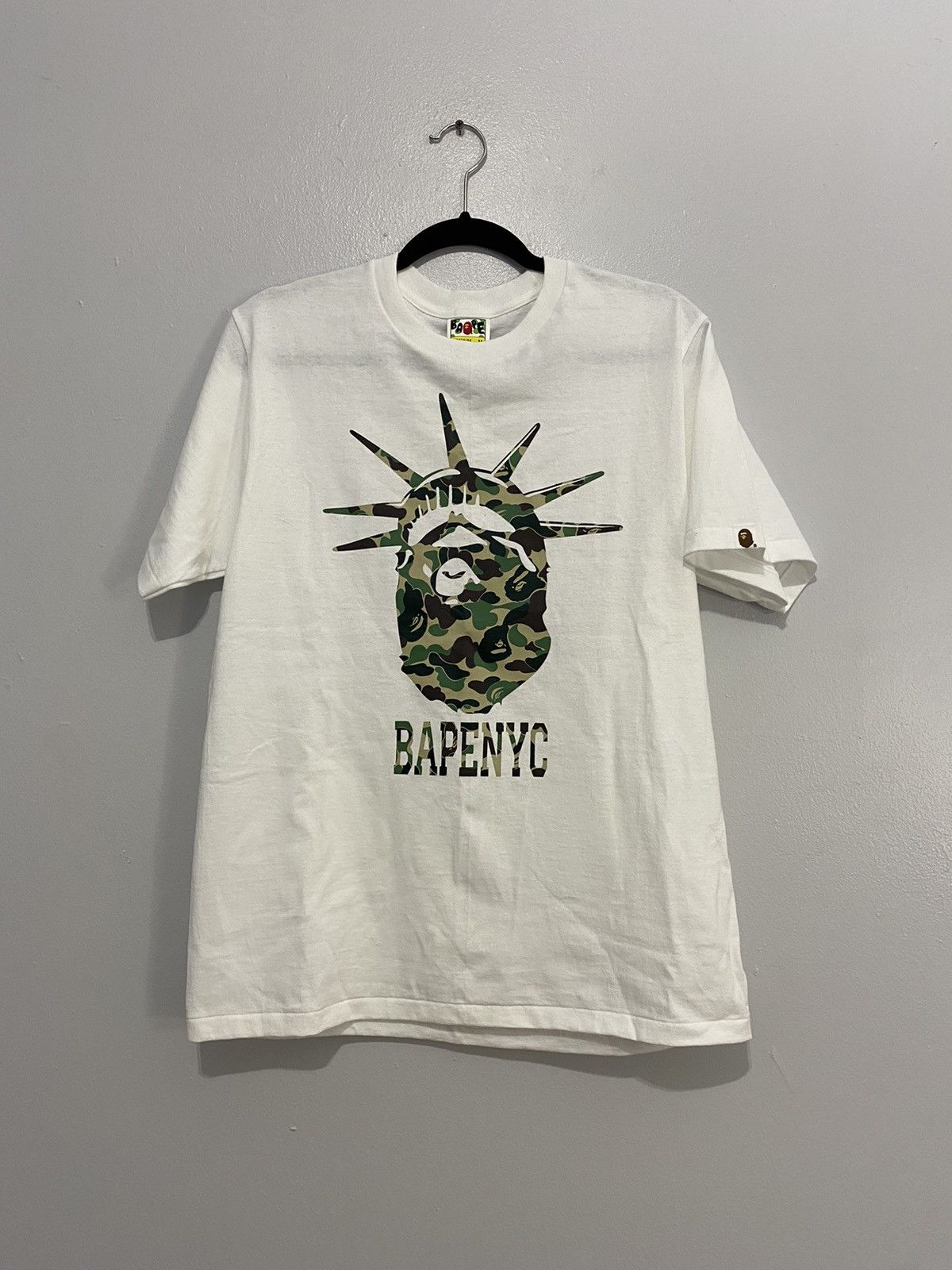Bape Bape NYC First Camo Statue of Liberty T-Shirt | Grailed