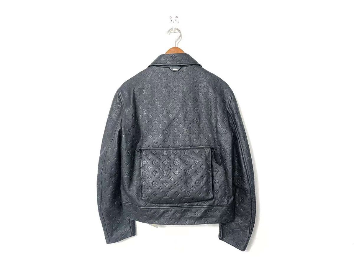 Louis Vuitton × Virgil Abloh Monogram embossed utility leather jacket ...