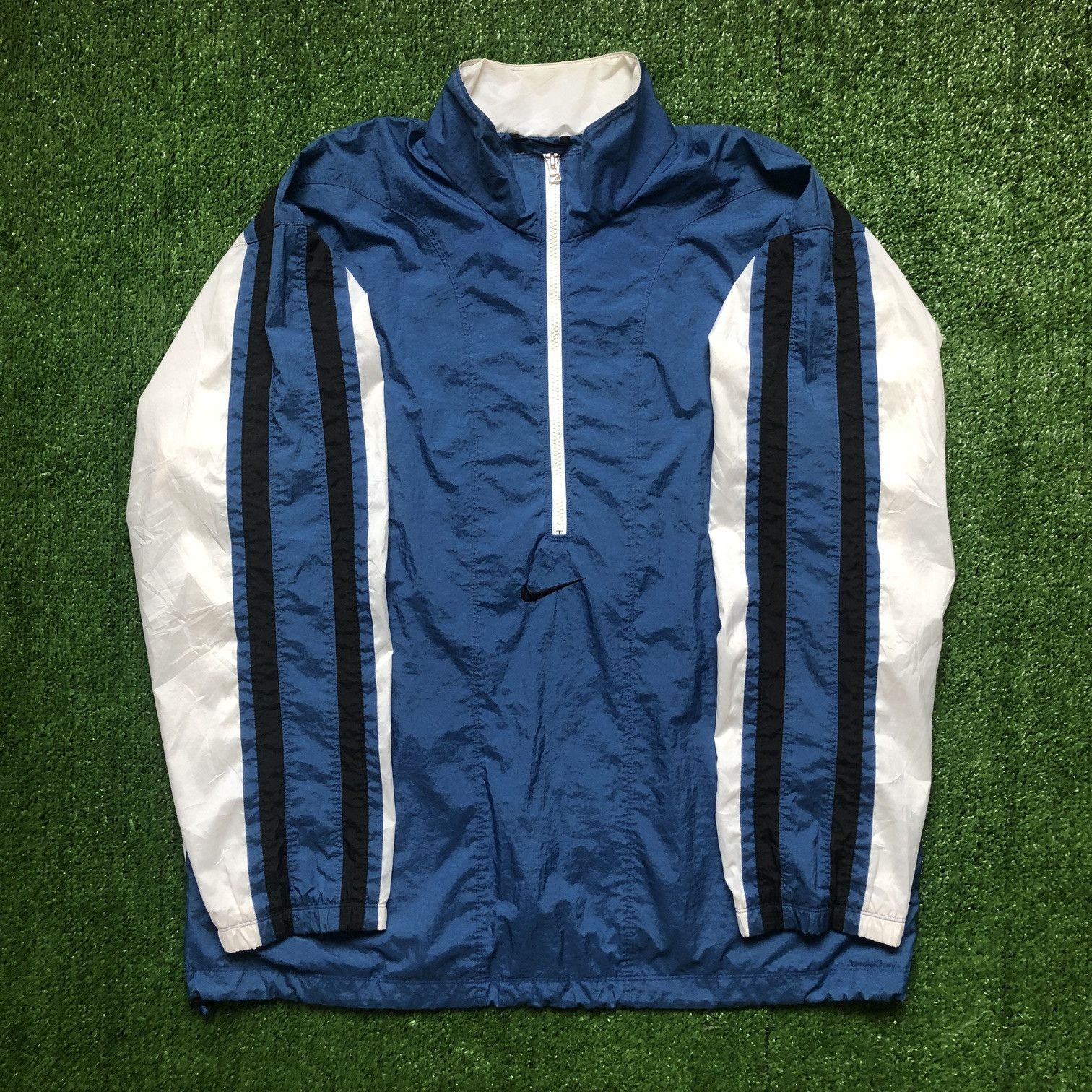 Nike × Vintage × Windbreaker Vintage 90's Nike Center Swoosh Half Zip ...
