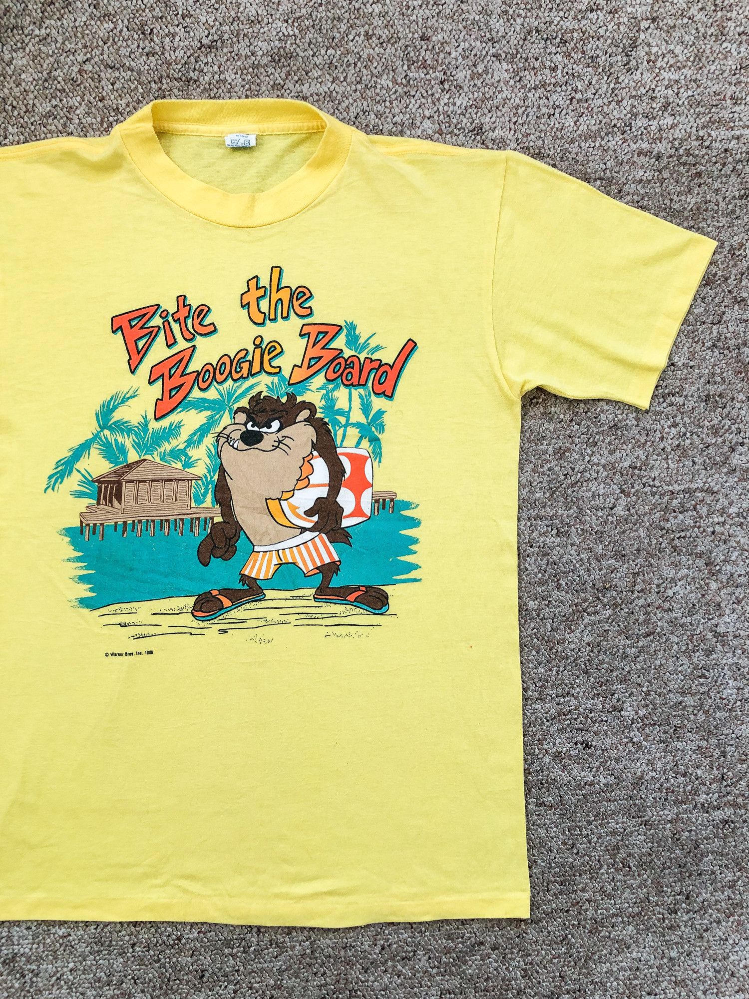 Vintage 1988 Single Stitch 'Taz Surfing' Looney Tunes T-Shirt | Grailed