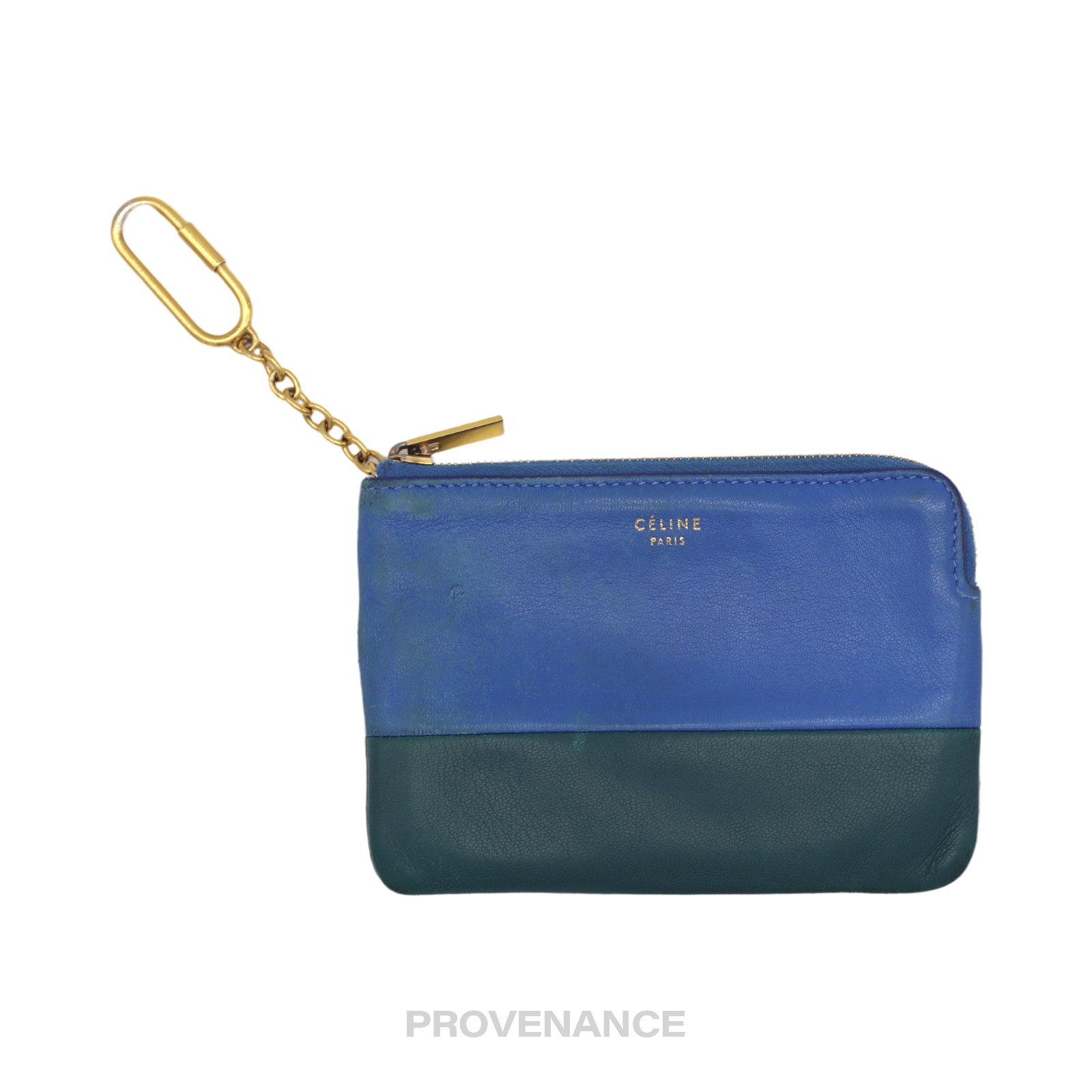Celine 🔴 Celine Key Pouch Cles - Blue/Teal | Grailed