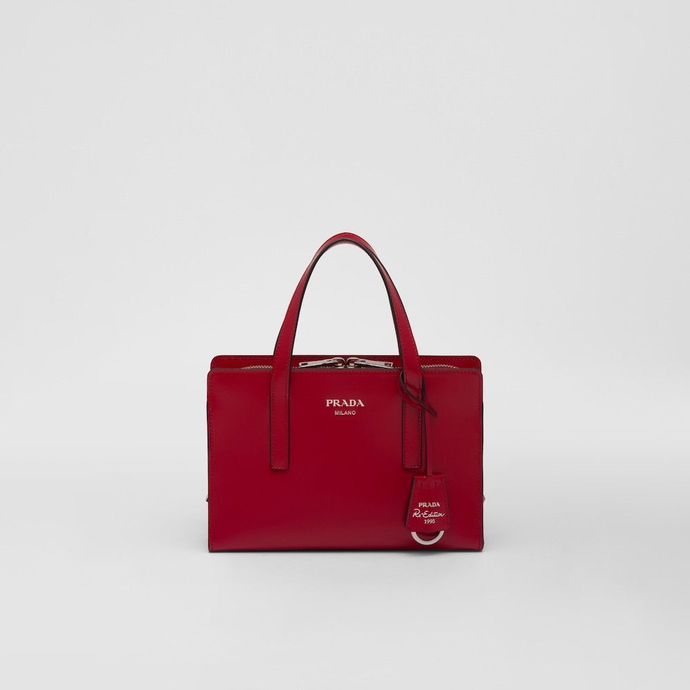 Leather × Prada PRADA BAG MINI TRINAGLE REEDTION 1BA357_ZO6_F02SB_V_OOO ...