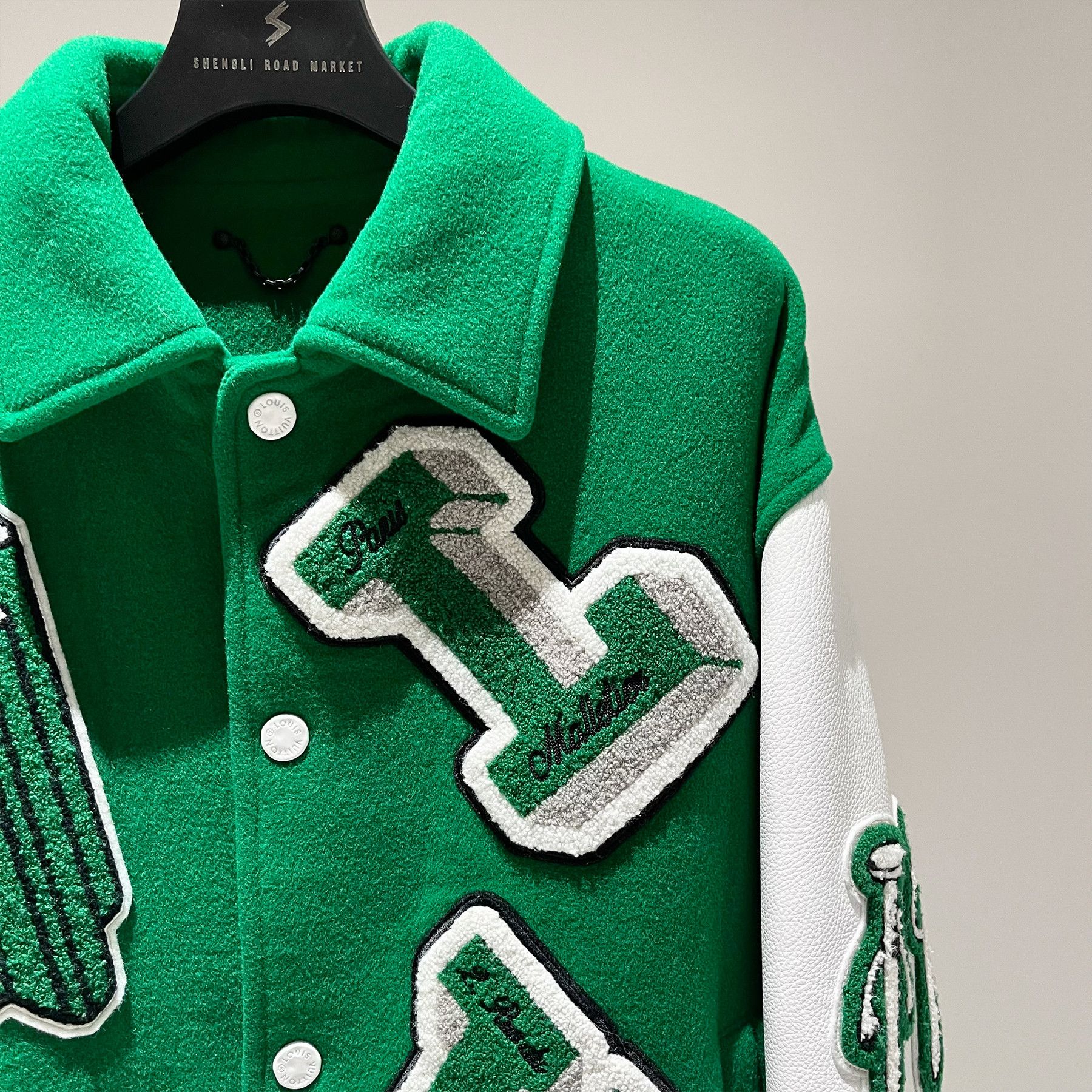 Louis Vuitton Louis Vuitton FW21 Varsity Jacket Green | Grailed