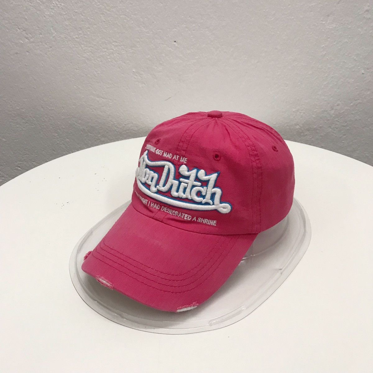 Strapback × Von Dutch Von Dutch Distressed Design Strapback Cap ...