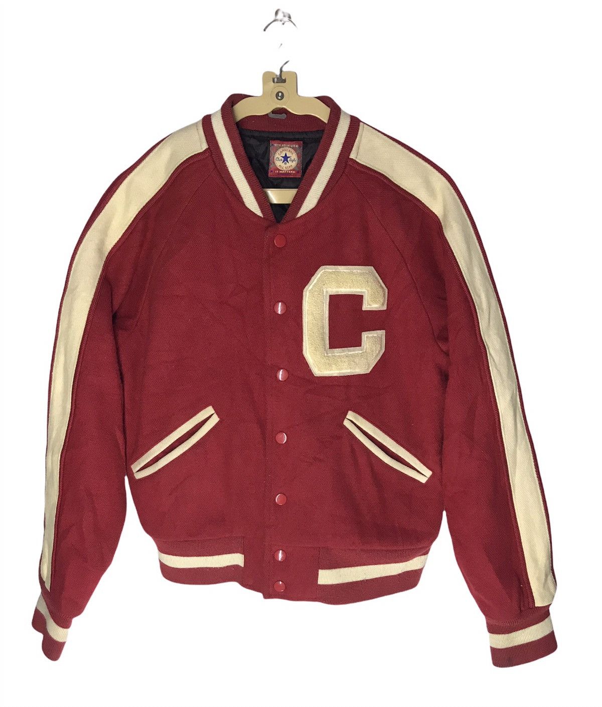 Converse × Streetwear × Varsity Jacket 🔥BEST OFFER 🔥Vintage Converse ...