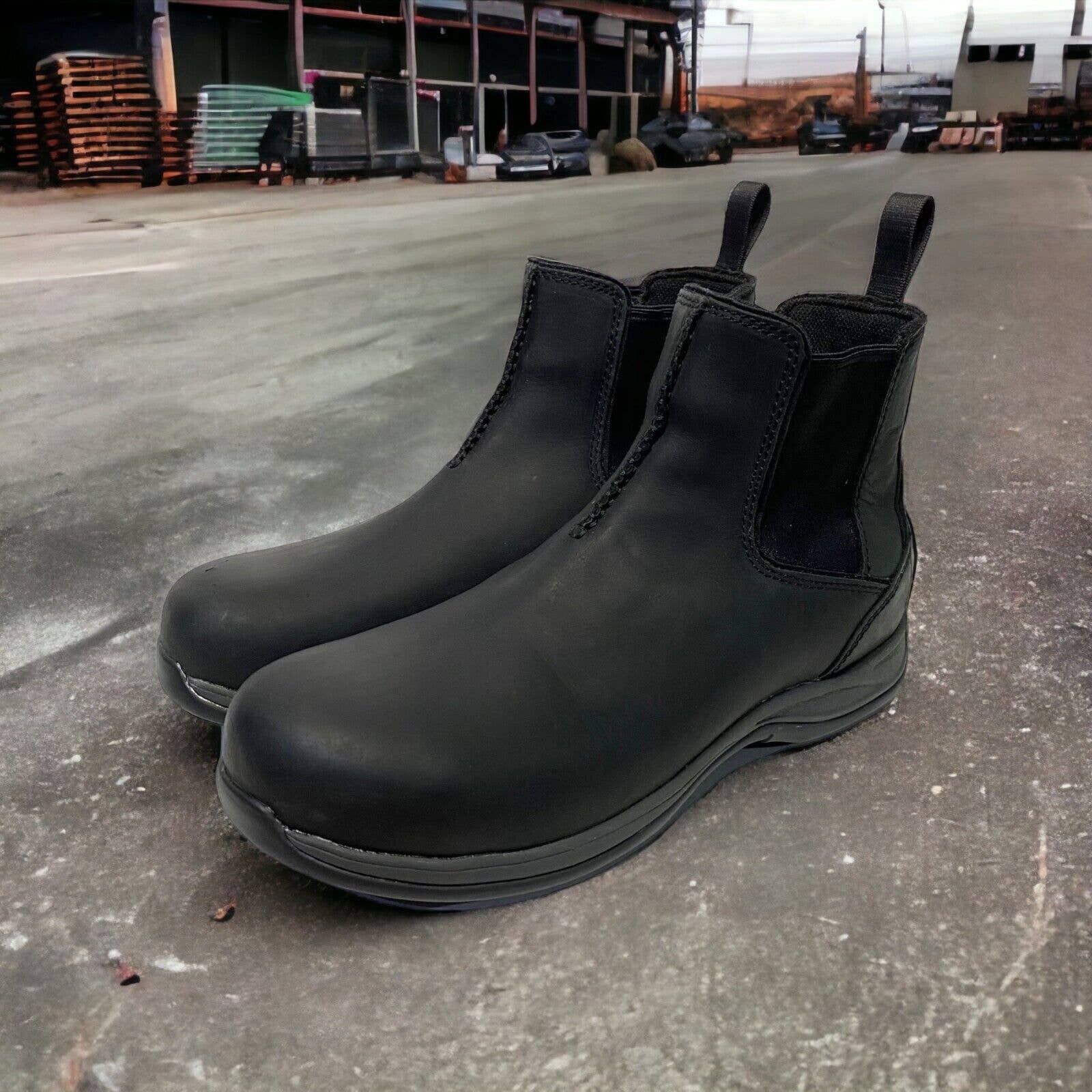 Red Wing Red Wing Mens 6710 Romeo Black Leather Steel Toe Work Boots ...