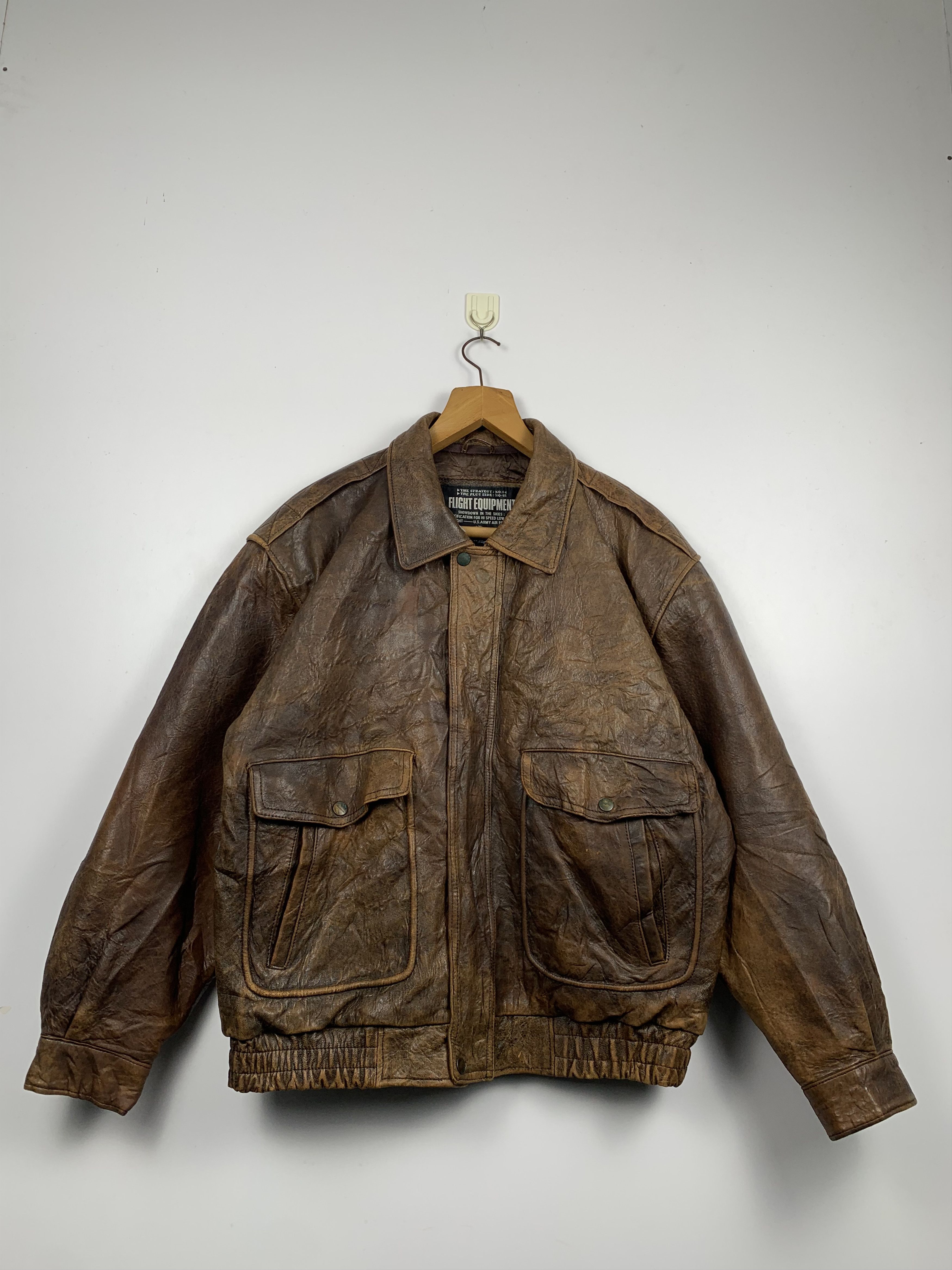 Vintage Vintage 80s The Jet Age Full Leather Bomber Flight Jacket | Grailed