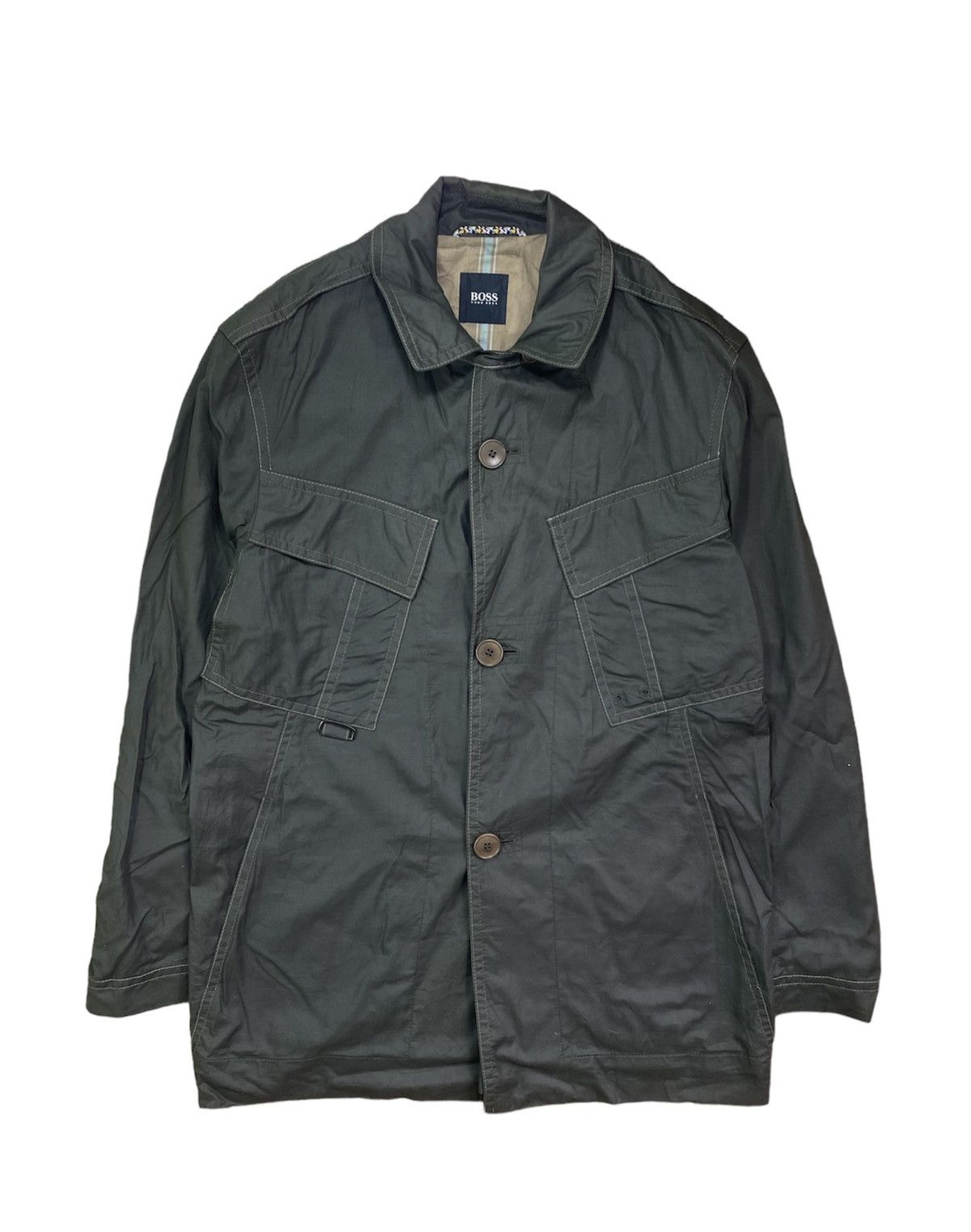 Designer × Hugo Boss × Vintage Vintage Hugo Boss Long Jacket Parka Size ...
