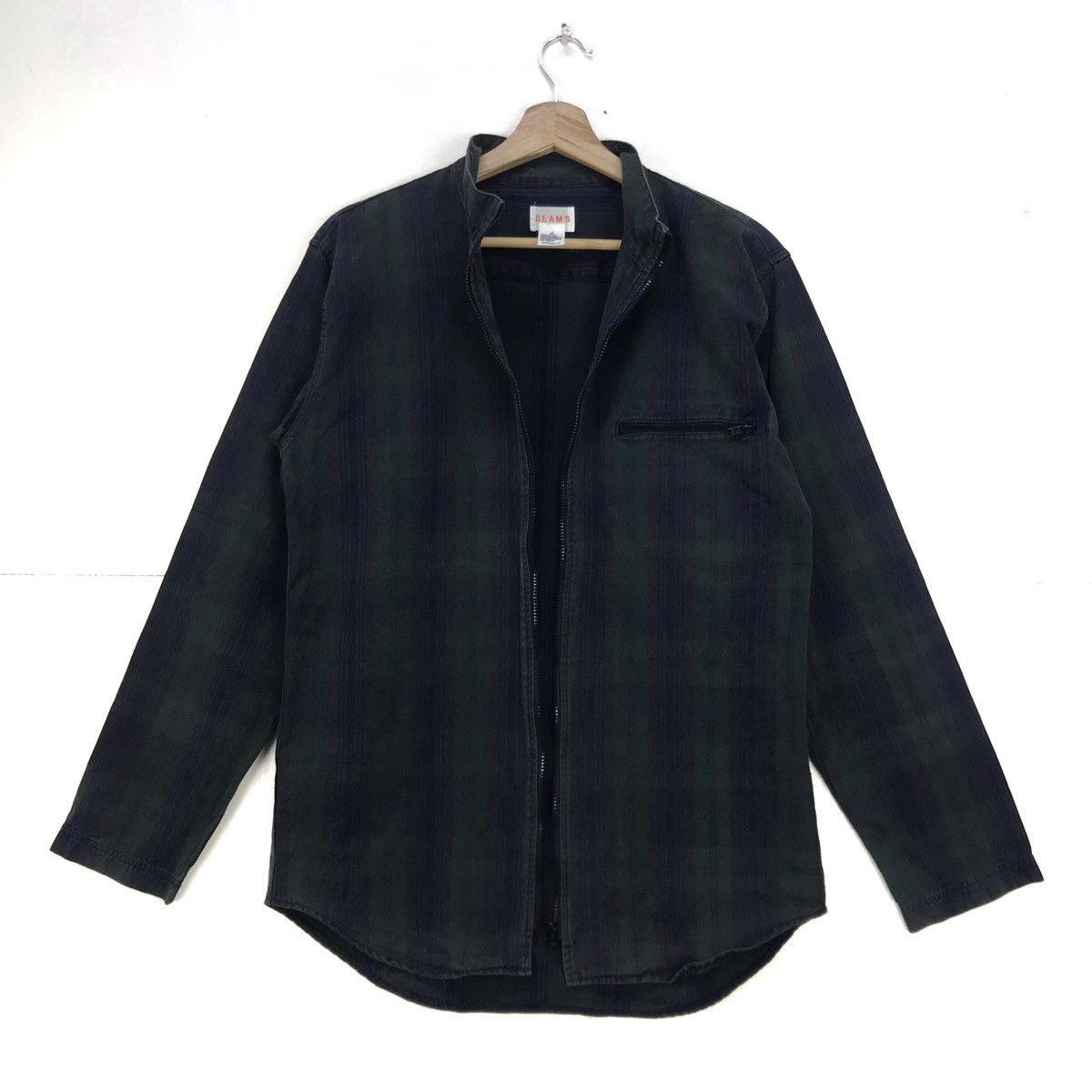 Beams Plus × Japanese Brand Beam Plus Green Blue Classic Checkered ...