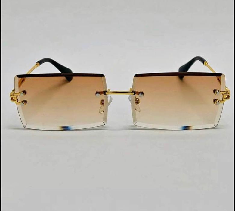 Streetwear Mens Rimless Buffs Glasses Rectangular Honey Lens | Grailed
