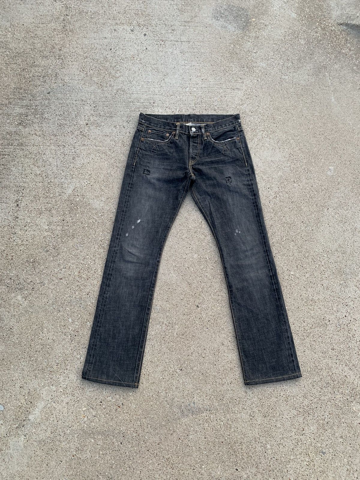 RRL Ralph Lauren Stonewashed Black Selvedge Denim | Grailed