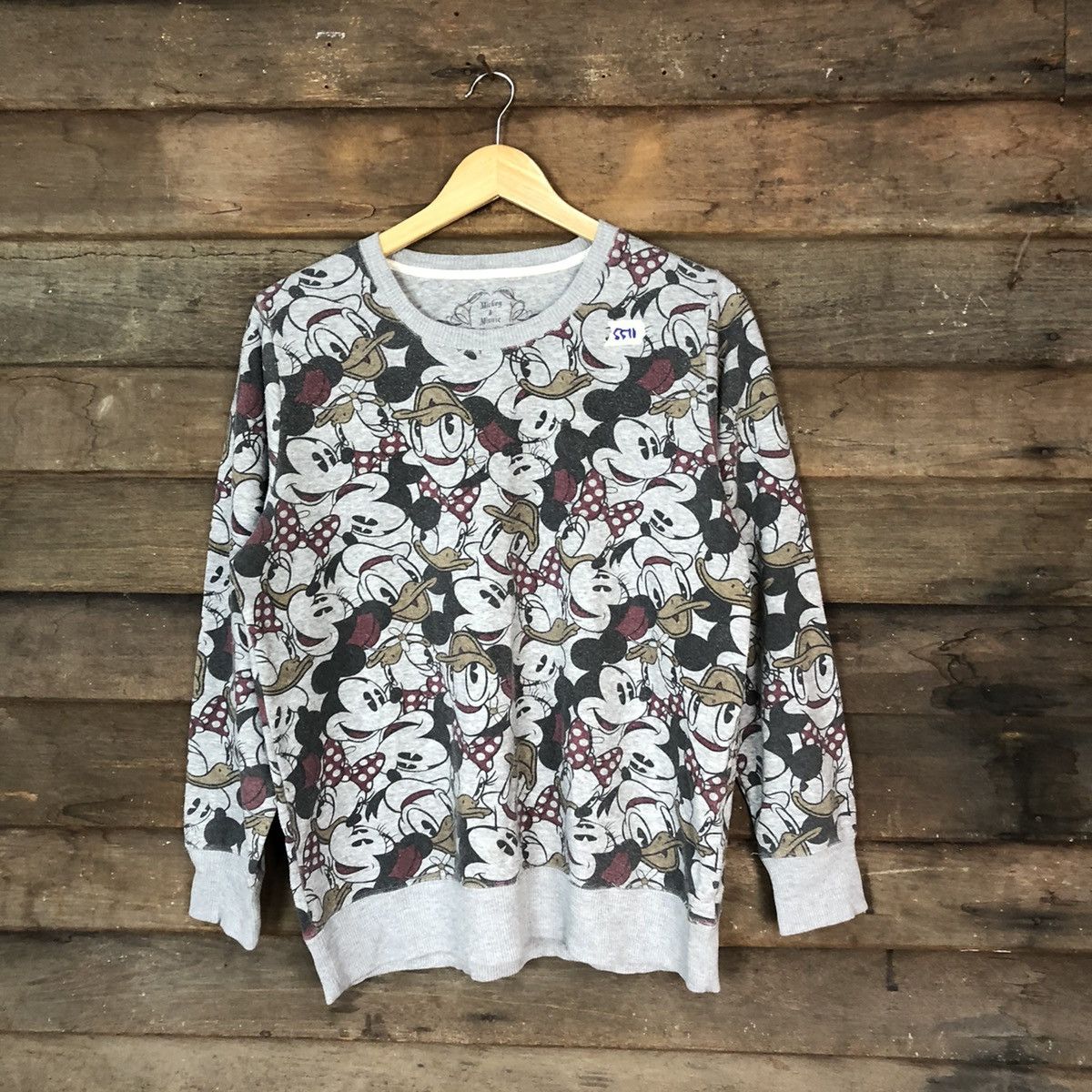 Vintage Disney Mickey Mouse Grey Sweathshirt #5511 | Grailed