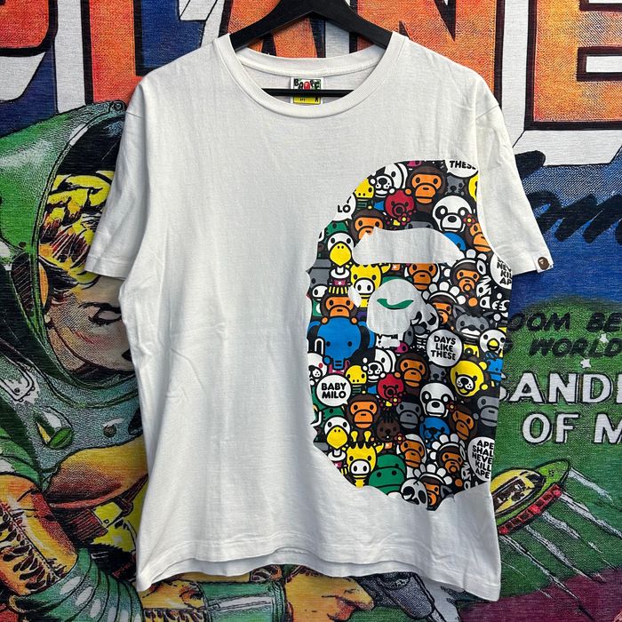 Bape Bape Baby Milo Animal Safari Ape Head Tee Size Medium | Grailed