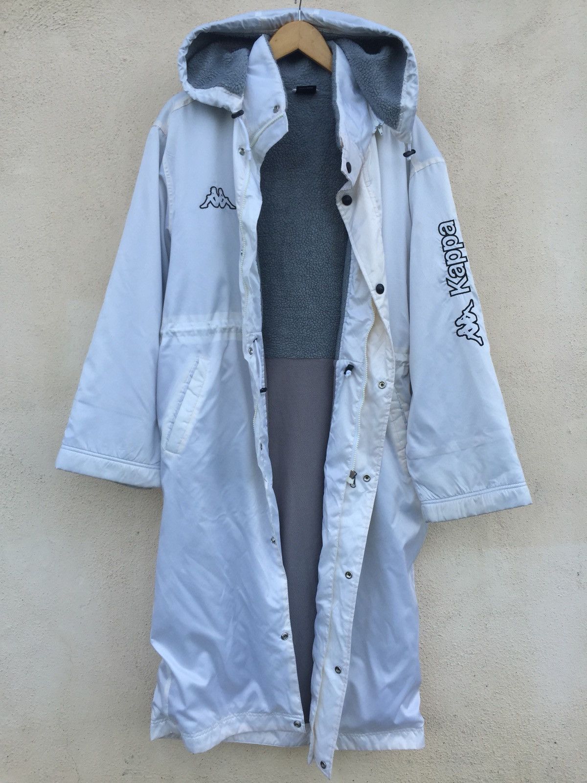 Kappa Winter Coat Long Jacket Sherpa Fleece Parka | Grailed