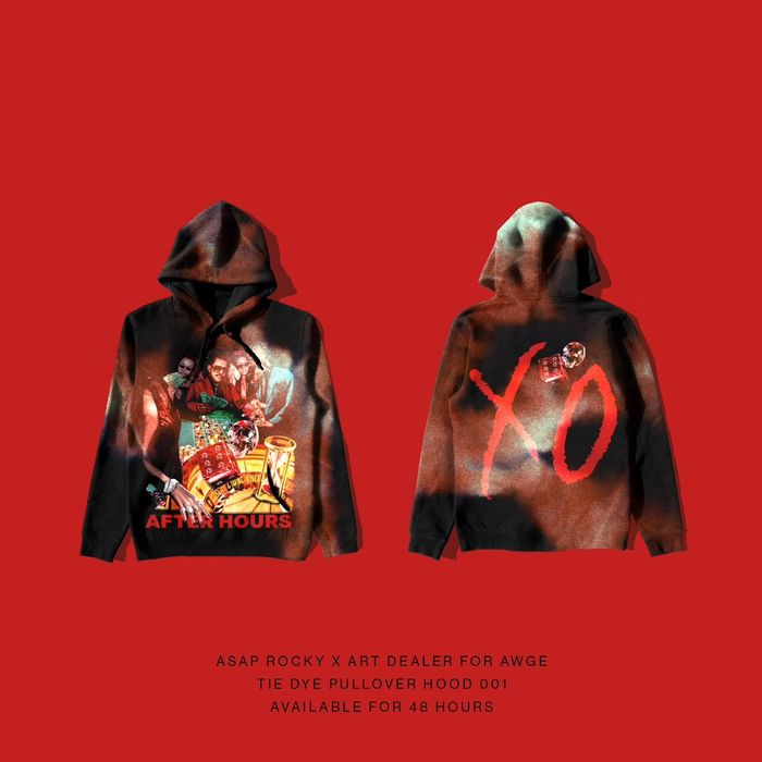 The Weeknd The Weeknd × ASAP ROCKY × Art Dealer for AWGE Hoodie Tie-Dye ...
