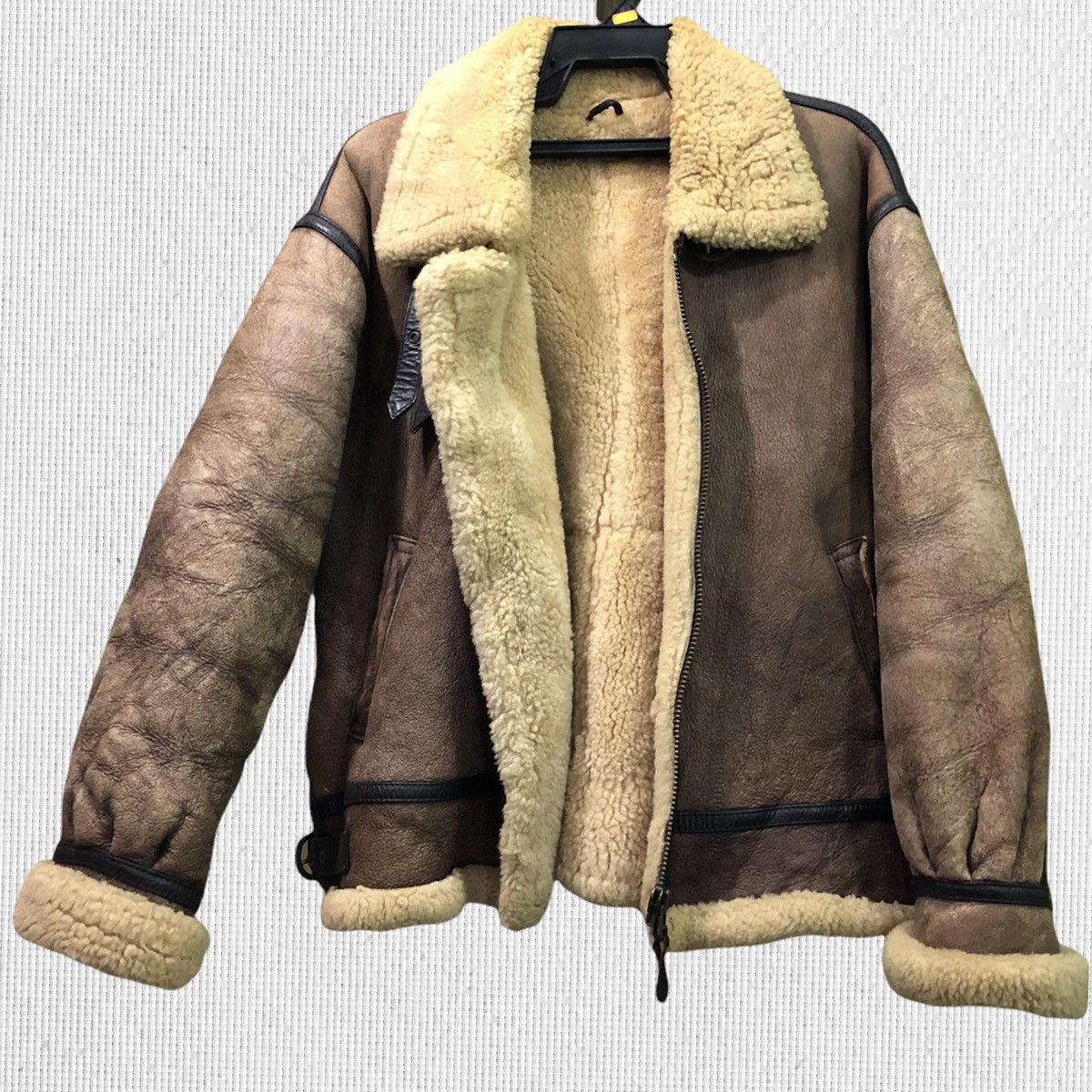 Genuine Leather × Leather Jacket × Vintage Vintage LORDANTHONY Wool ...