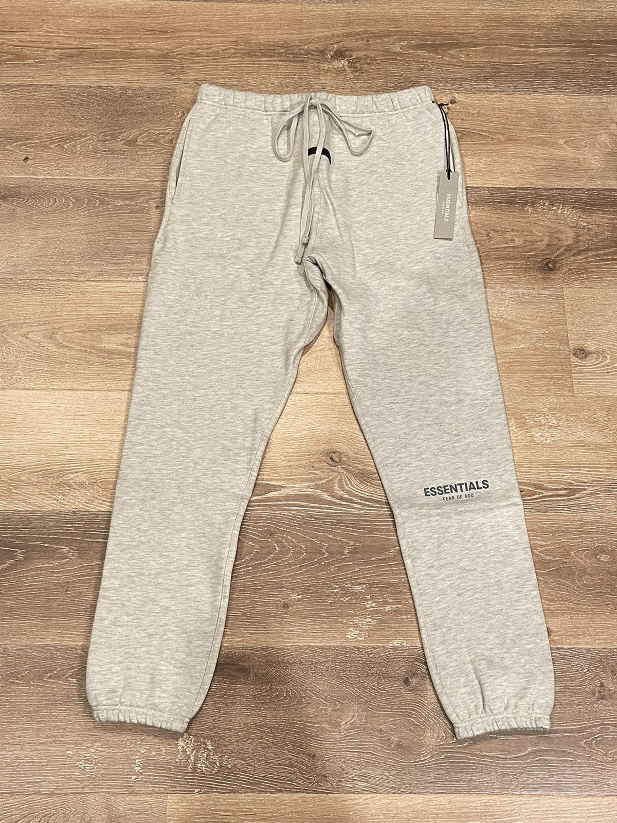Fear of God Fear of God Essentials Light Oatmeal Sweatpants Large | Grailed