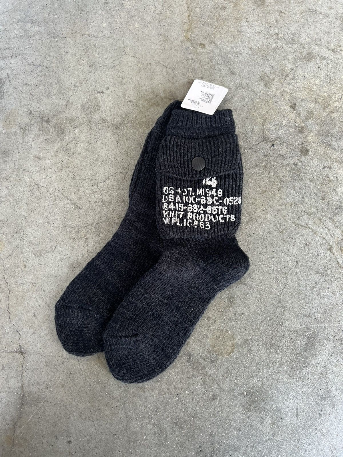 Kapital × Kapital Kountry DS Kapital Military Cargo Pocket Socks Black ...