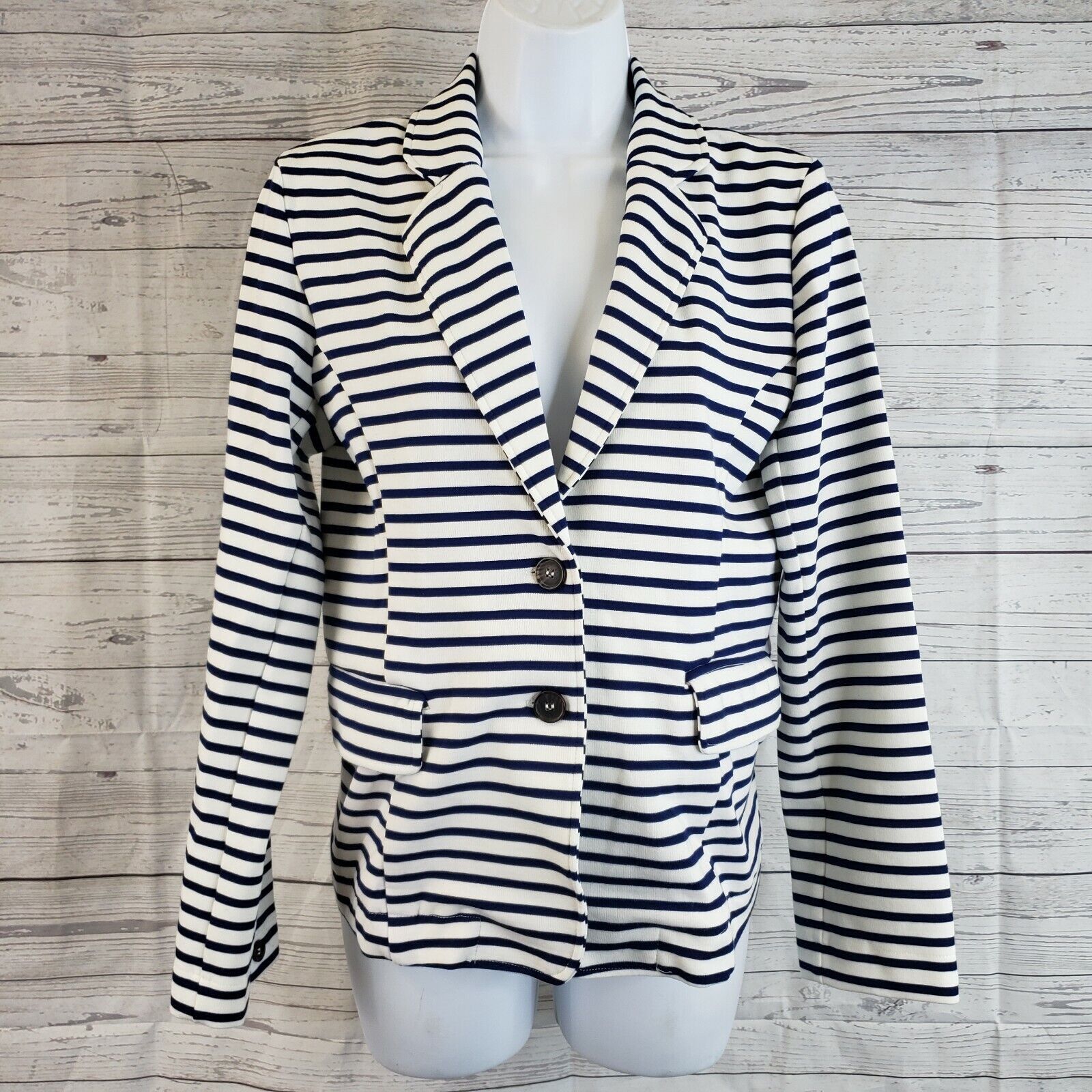 cynthia rowley Cynthia Rowley Womens Blazer Jacket Sz Medium Blue White ... cynthia rowley Cynthia Rowley Womens Blazer Jacket Sz Medium Blue White ...