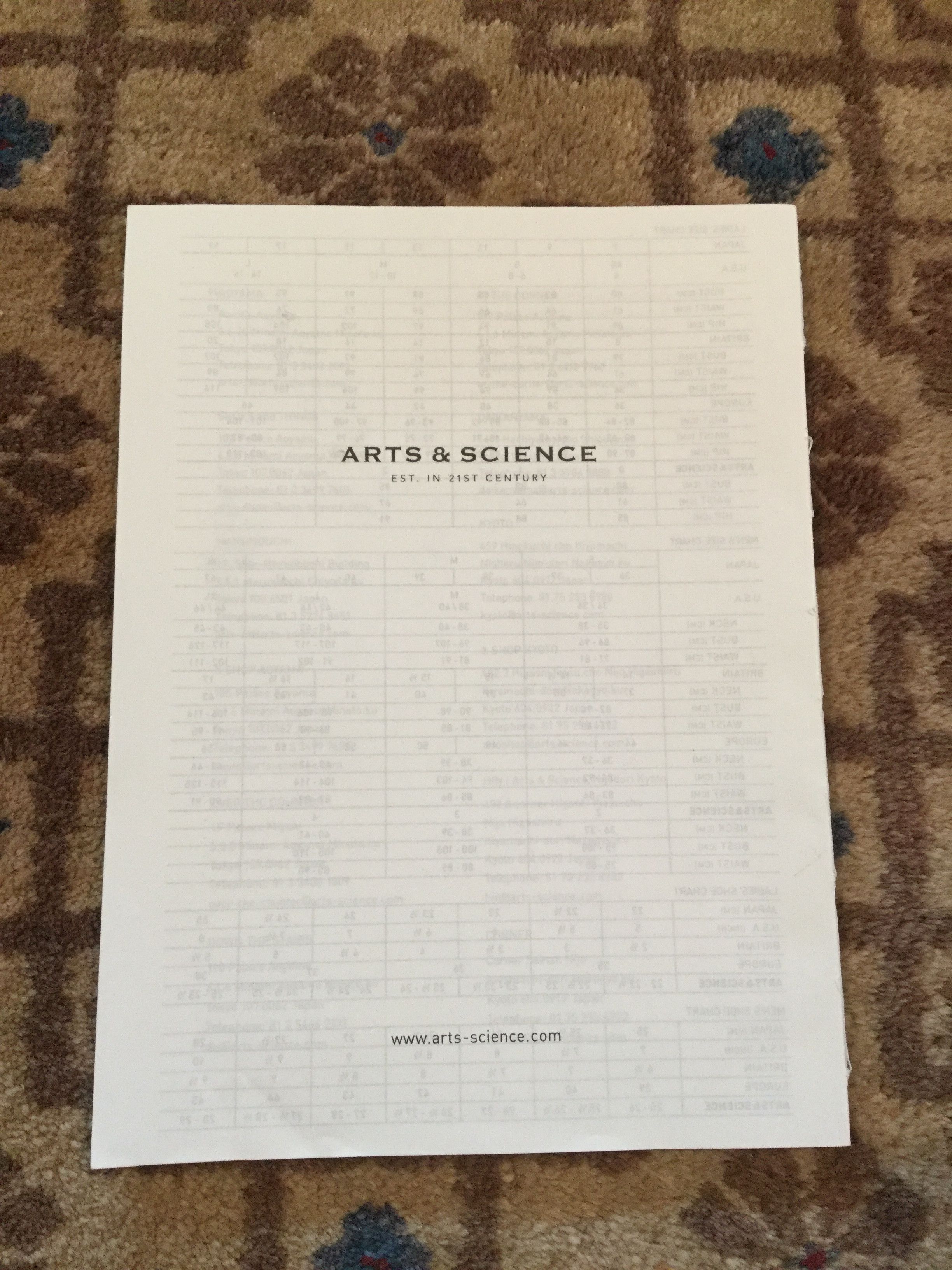 Arts & Science 2019 AW Catalogue/Lookbook | Grailed