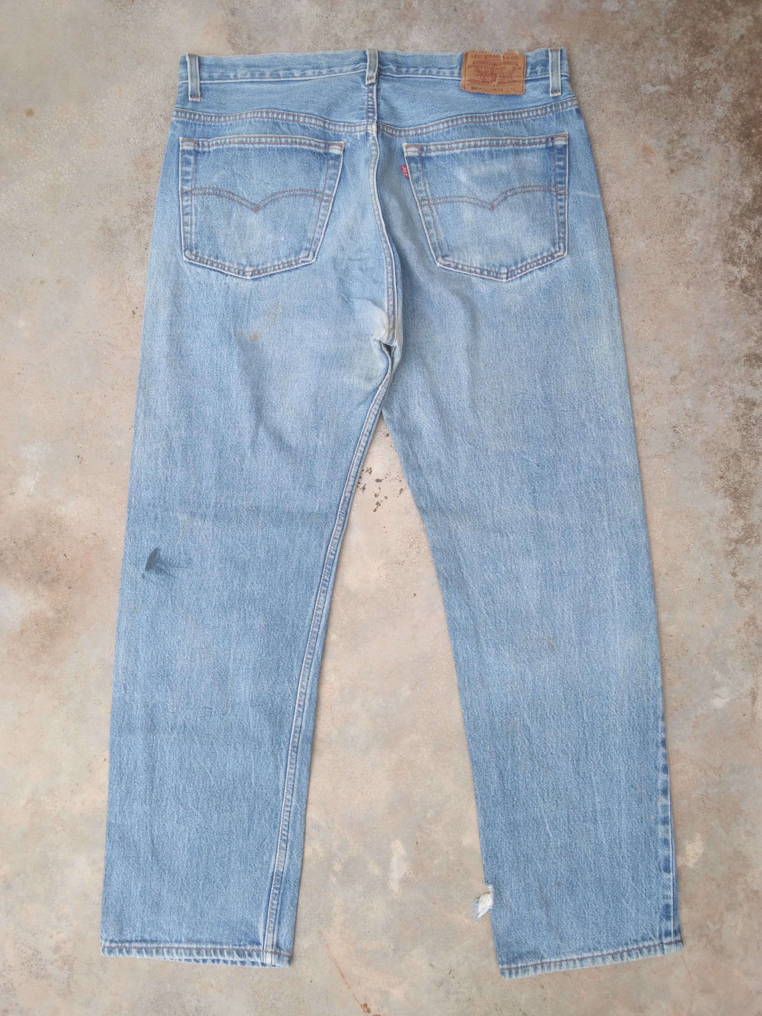 Levi's × Streetwear × Vintage 90s Vintage Levi's 501 xx Made In USA Distressed Jeans 36x30 | Grailed