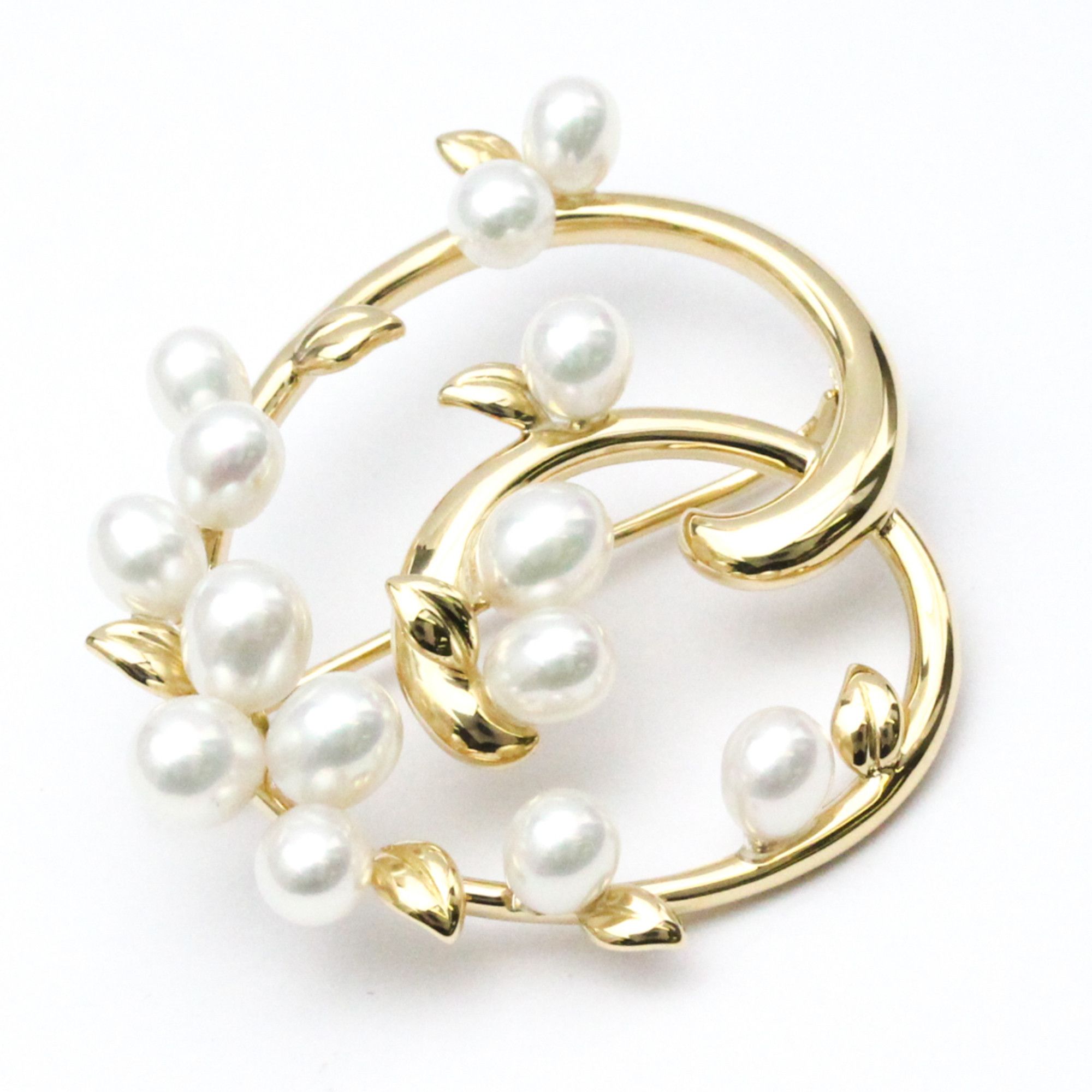 Other Polished TASAKI Heart Pearl Brooch 18K Yellow Gold Pearl BF560664 ...