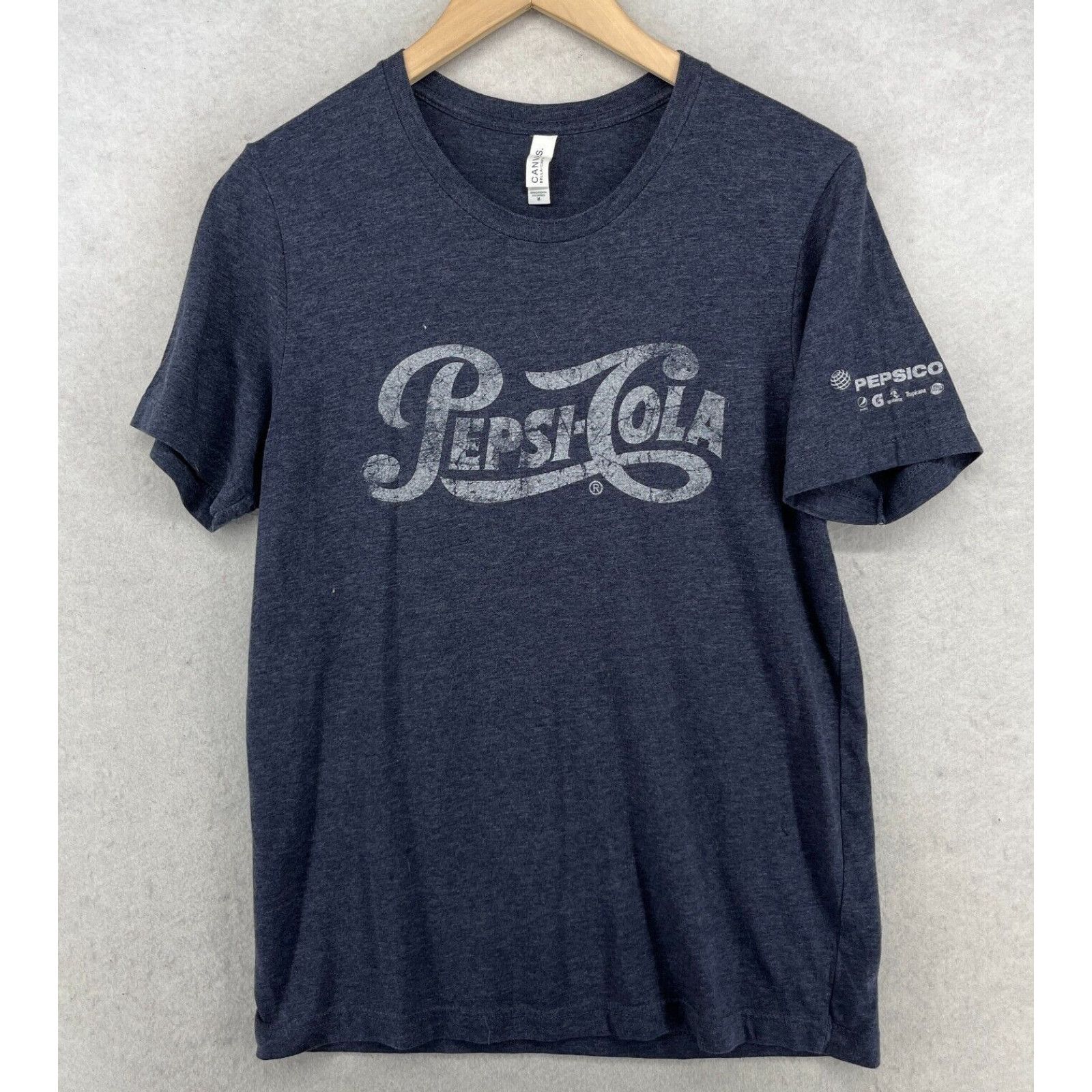 Vintage PEPSI-COLA Shirt Mens M PepsiCo Classic Logo Short Sleeve ...