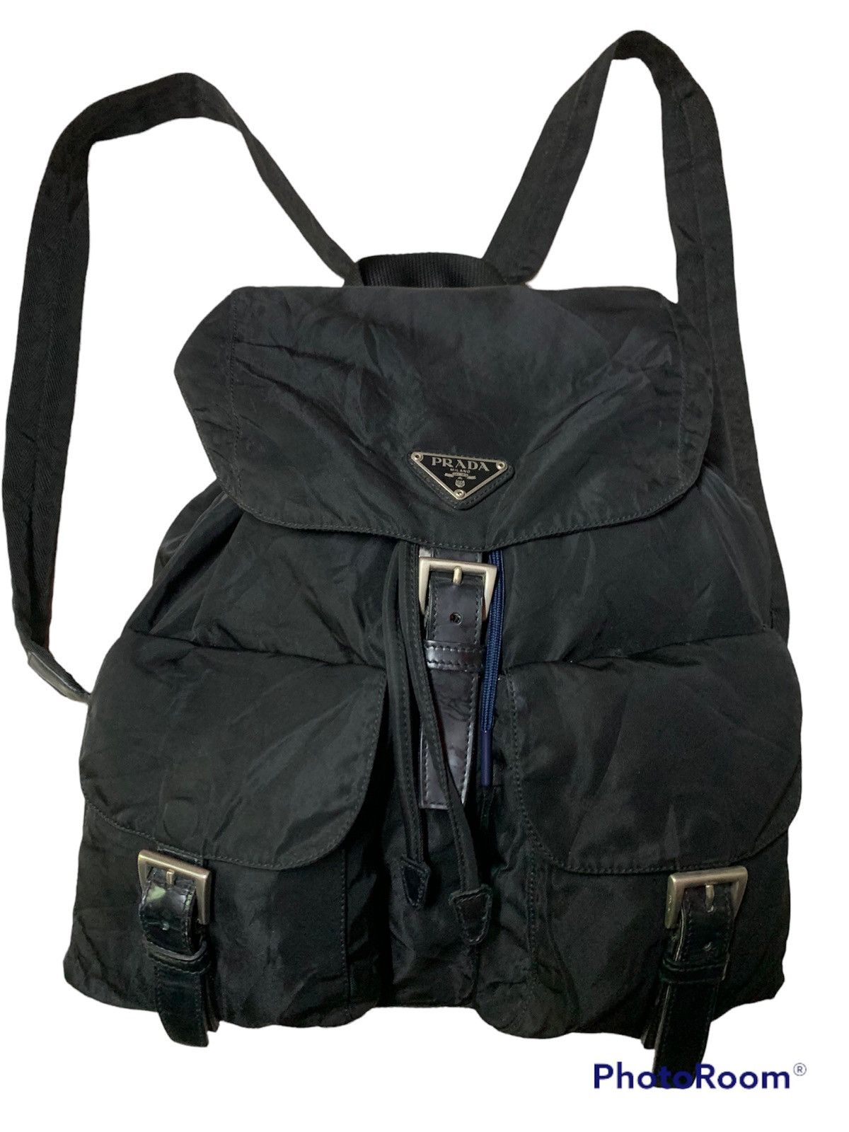 Prada Prada black re-nylon backpack with pouch (binding offer) | Grailed