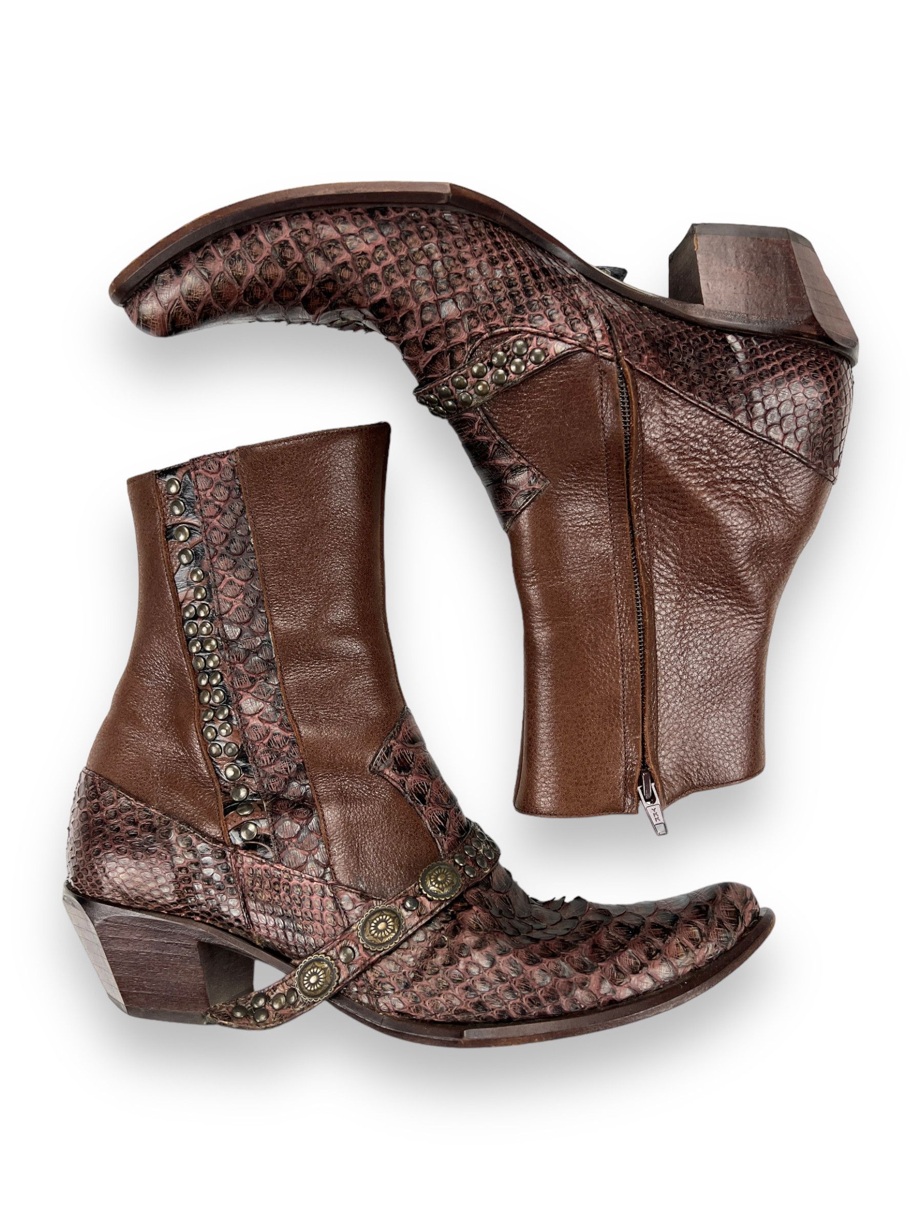 Alfredo Bannister Alfredo Bannister Python Concho Western Boots | Grailed