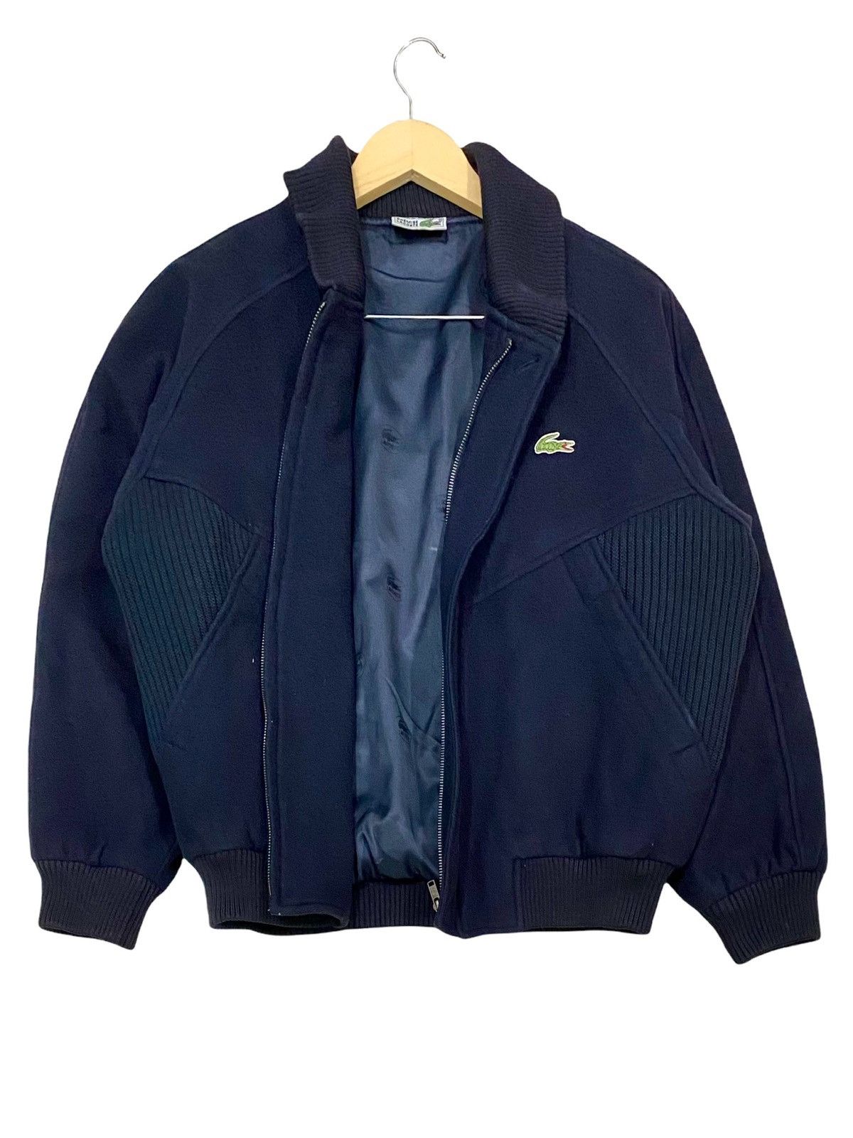 Lacoste VINTAGE CHEMISE LACOSTE JACKET LINING MONOGRAM WOOL COLLARED ...