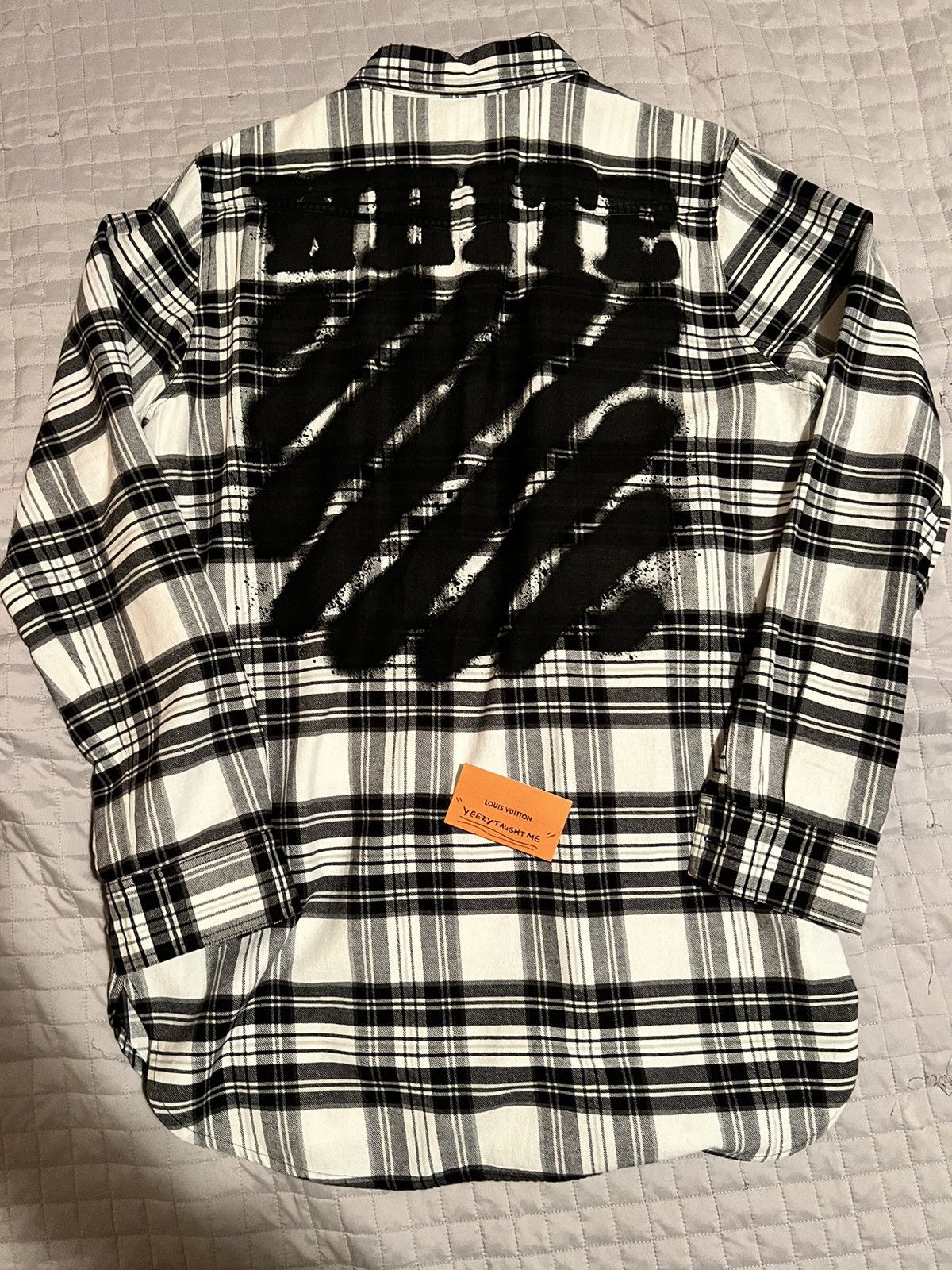 Off-White OFF-WHITE VIRGIL SPRAY PAINT FLANNEL XL | Grailed